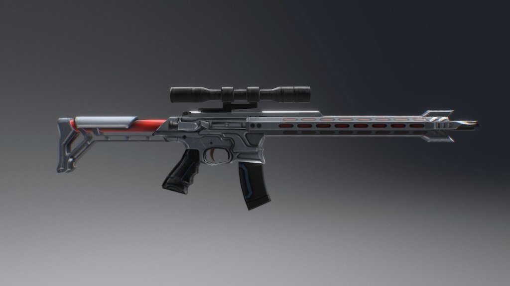 Assault Rifle V02 | Cobalt Edge - 3D model by Mir (@mirtohid) [a0bf683 ...