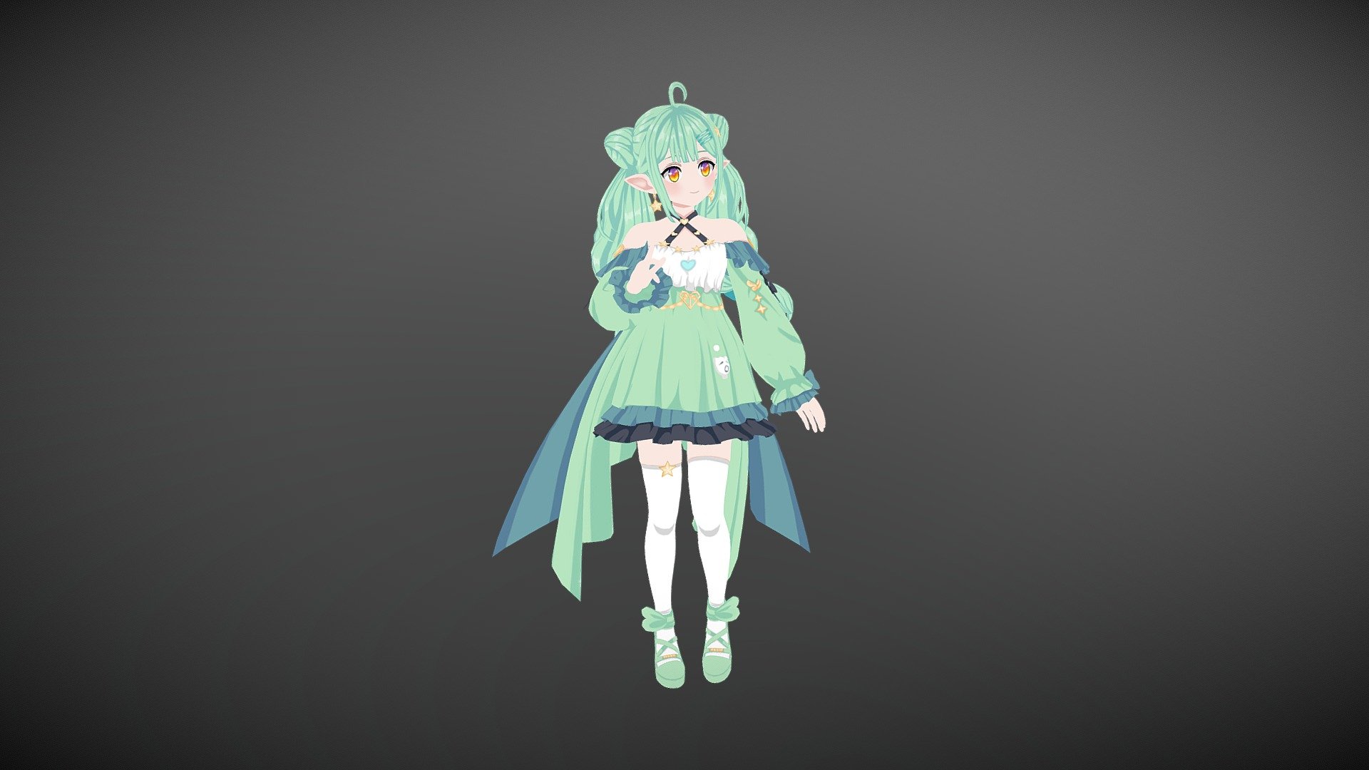 VTuber - Anime style - 3D model by mycolor [a0bf961] - Sketchfab