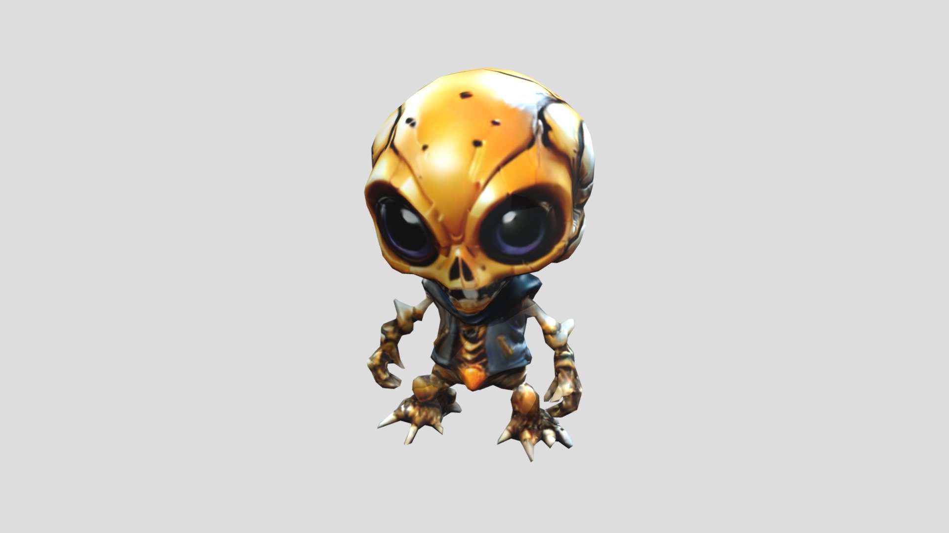 Cute and scary the robot skeleton toy is made of - Download Free 3D ...