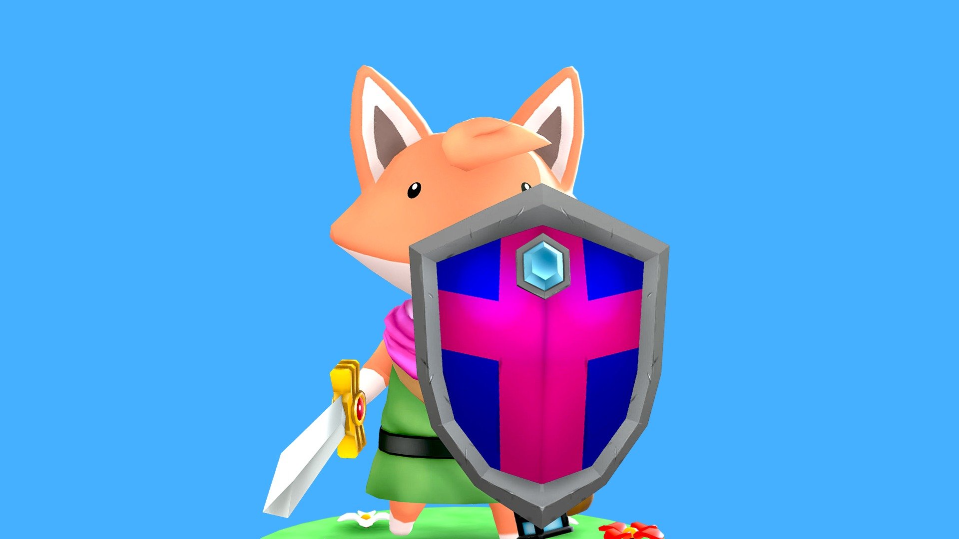 The little fox from " TUNIC " - 3D model by hwahaha418 [a0c0bf4 ...
