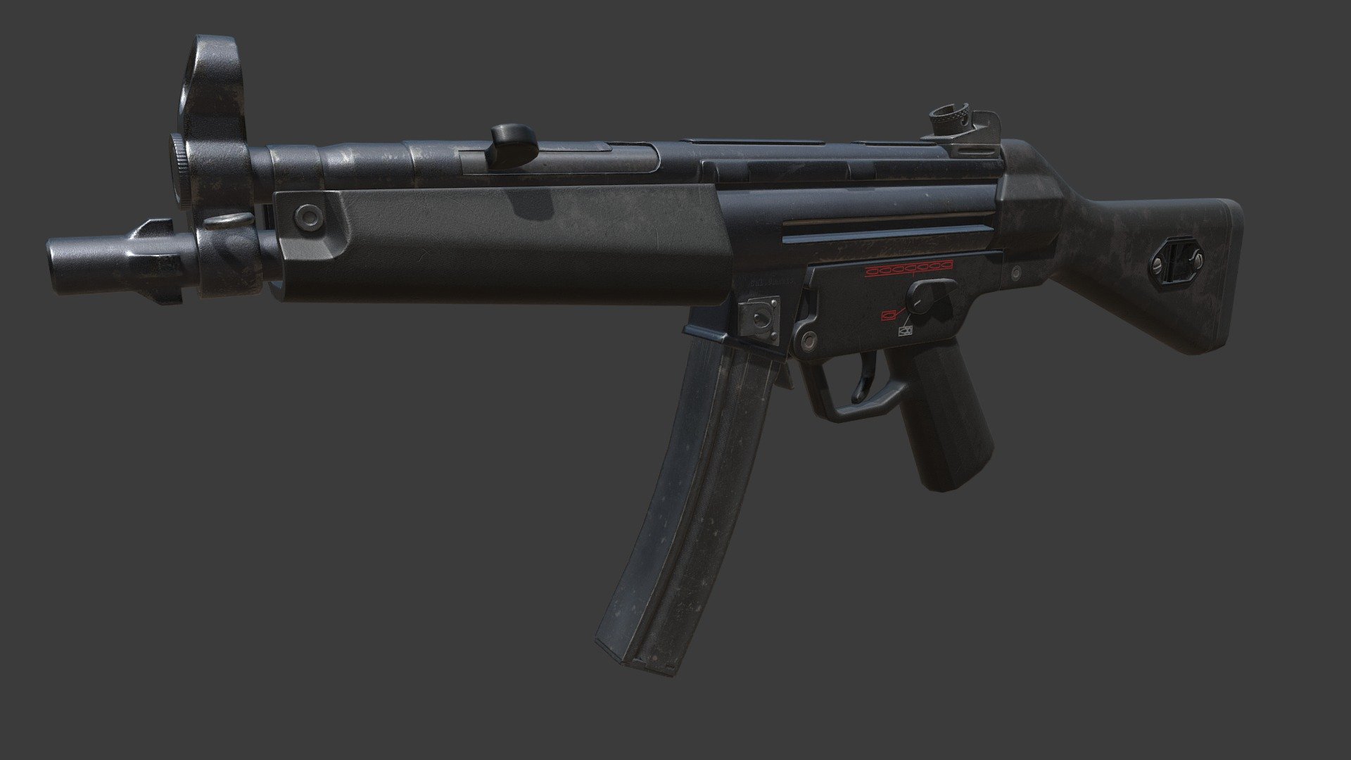H&K MP5A3 - 3D model by Mykhailo (@aggo) [a0c14d6] - Sketchfab