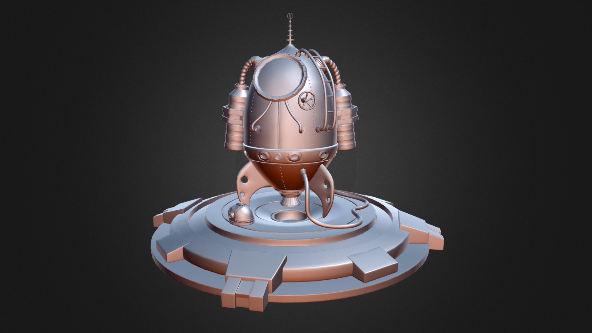 Space Rocket - 3D model by Davide Zecca (@davzecca) [a0c2118] - Sketchfab