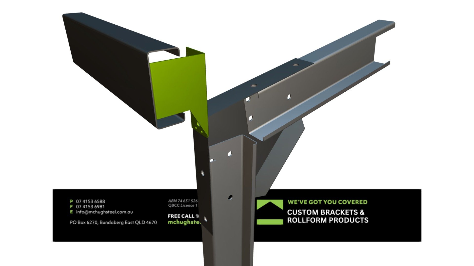 DWG131-120 120mm Eave Bracket Hi & Lo Side - 3D model by mchughsteel ...