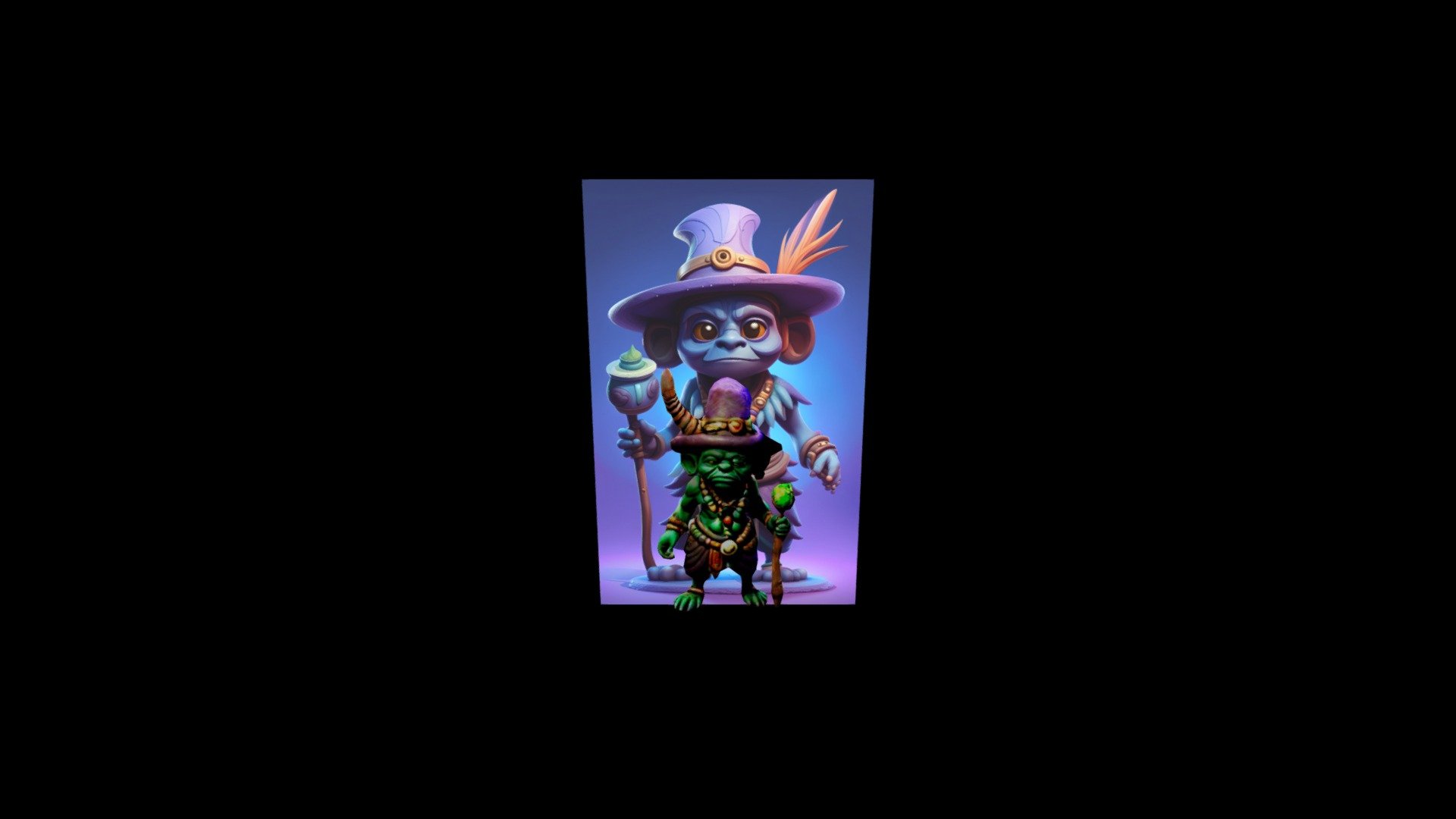 Title The Monkey Wizard The monkey wizard i - Download Free 3D model by ...