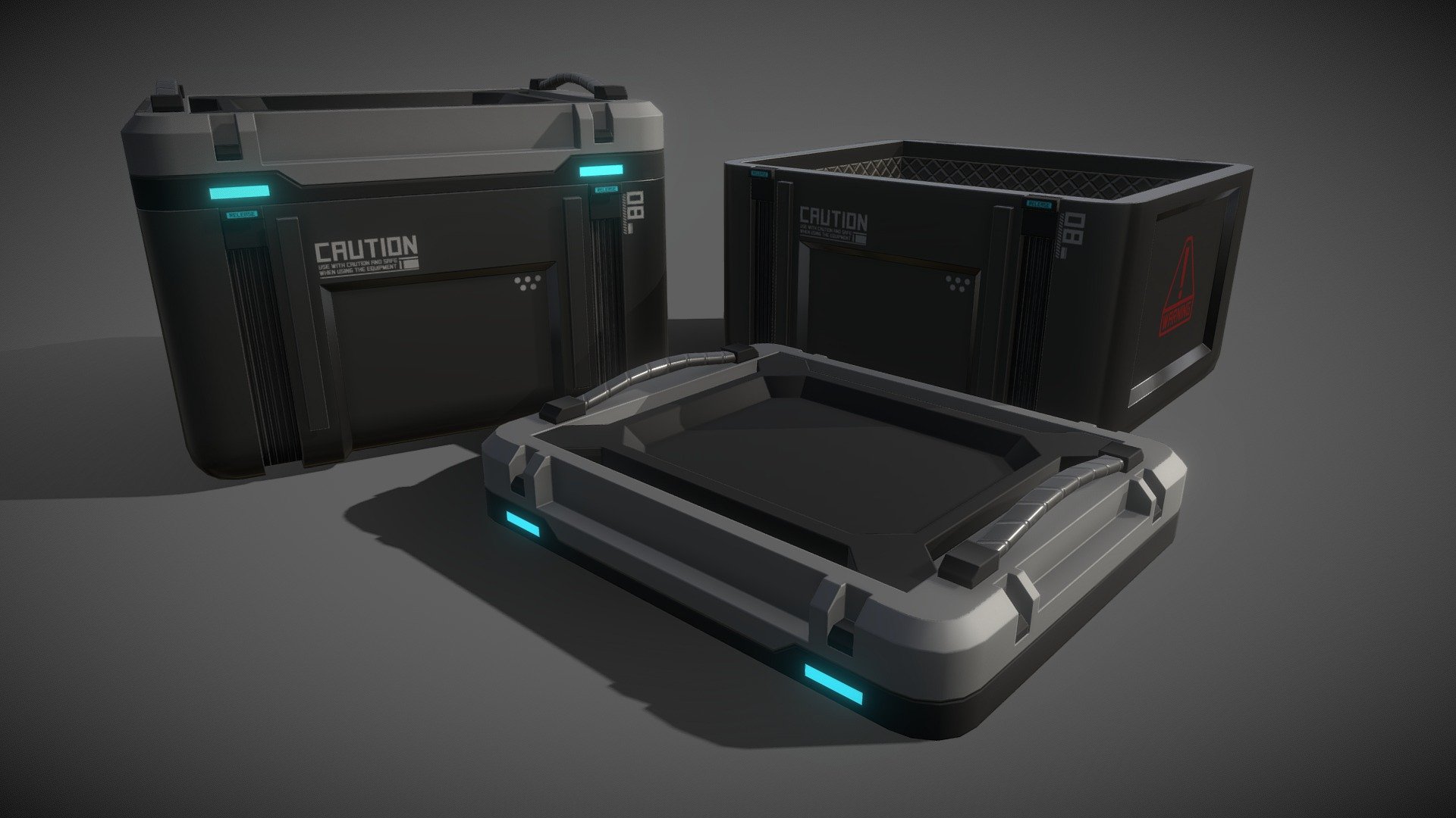 Sci-Fi Crate [Low-Poly] - 3D model by Damjan Žugić (@ps1c) [a0c48f8 ...
