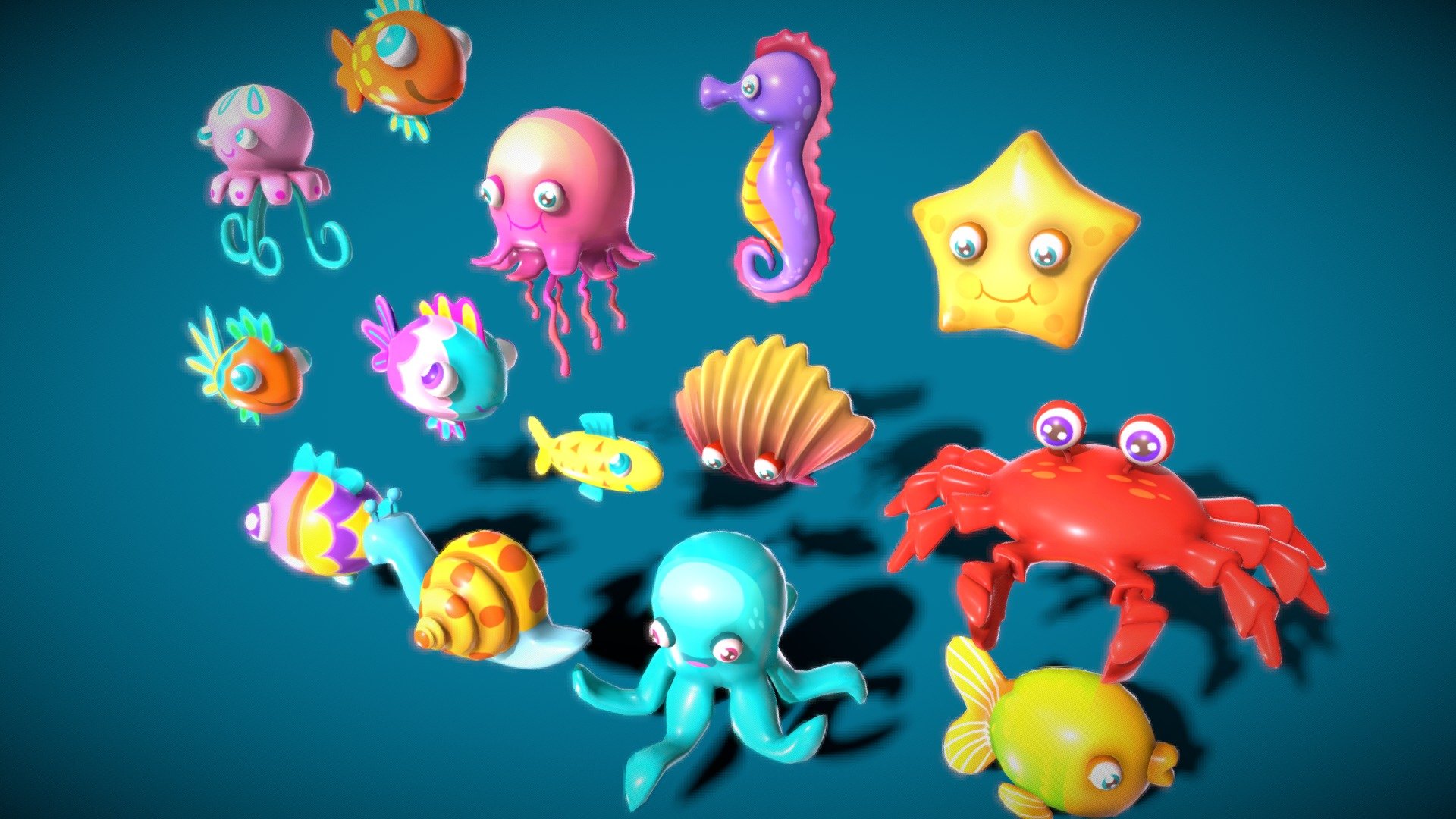 Cartoon Fish3 - Buy Royalty Free 3D model by vustudios [a0c59b9 ...