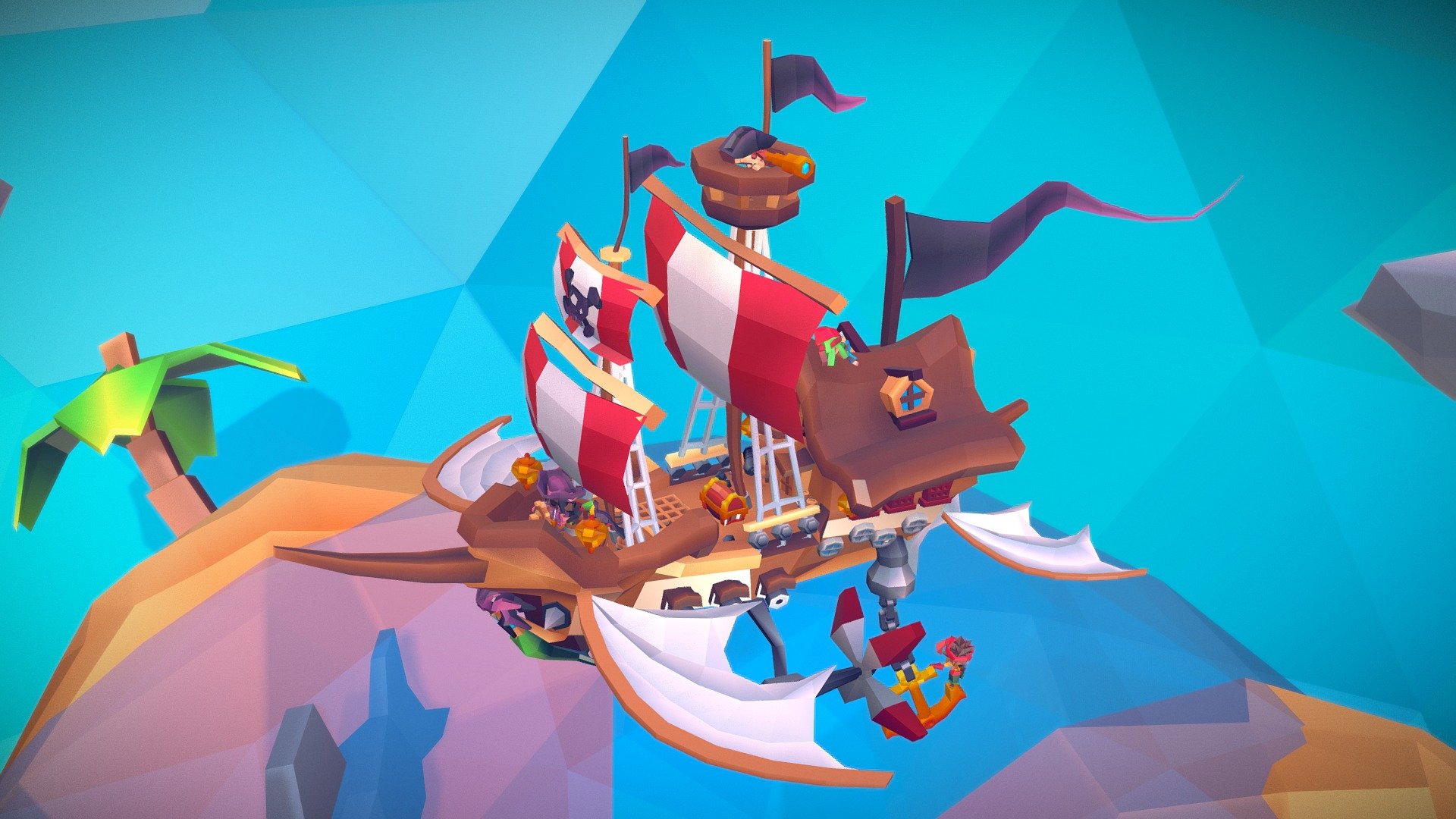 Low Poly Pirates - 3D model by deegan [a0c62c8] - Sketchfab