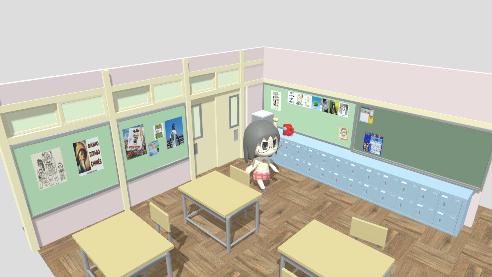 Sala de Aula - Nichijou - Download Free 3D model by Felipe_113 [a0c643d ...