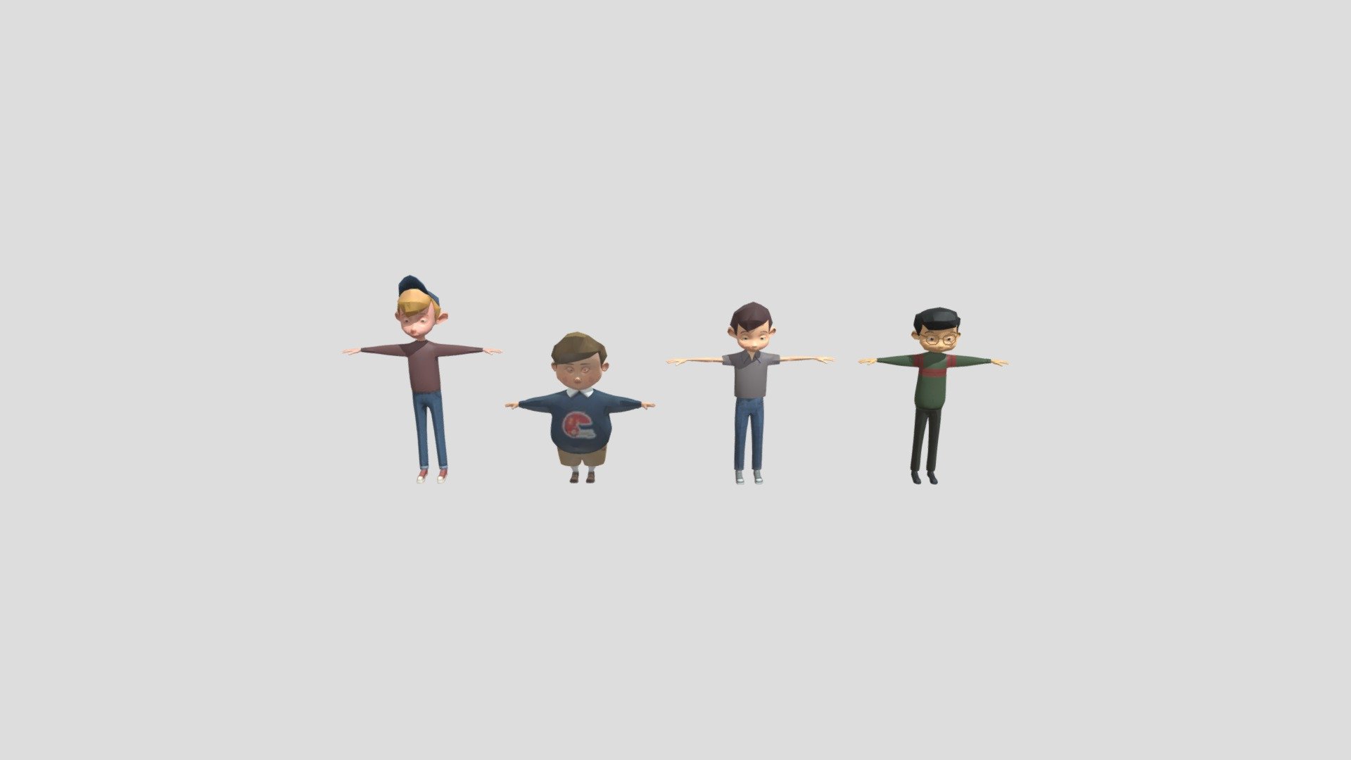 4 Boys from Meet the Robinsons - Download Free 3D model by Jamessmartguy (@Jamefan2004) [a0ca262 ...