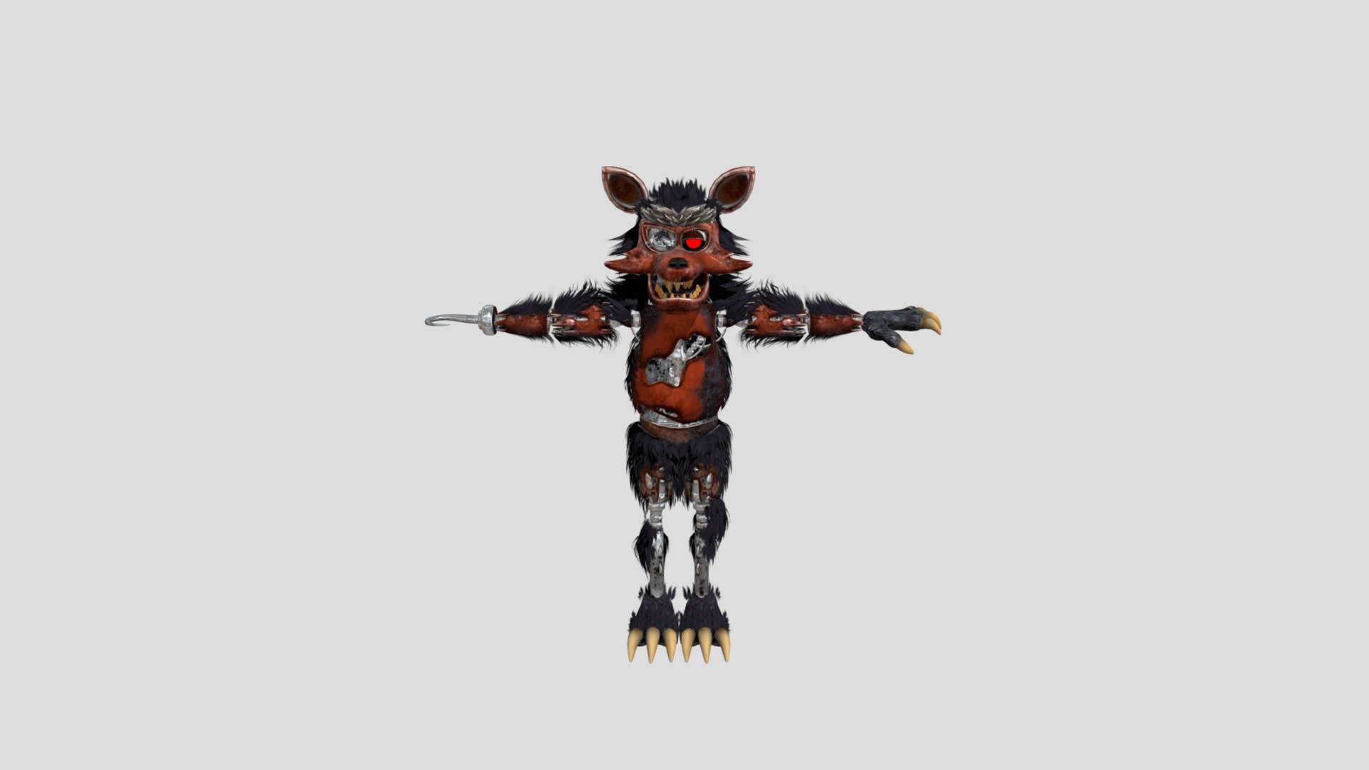 Shiny Big Bad Foxy - Download Free 3D model by Forsaken AR Official ...