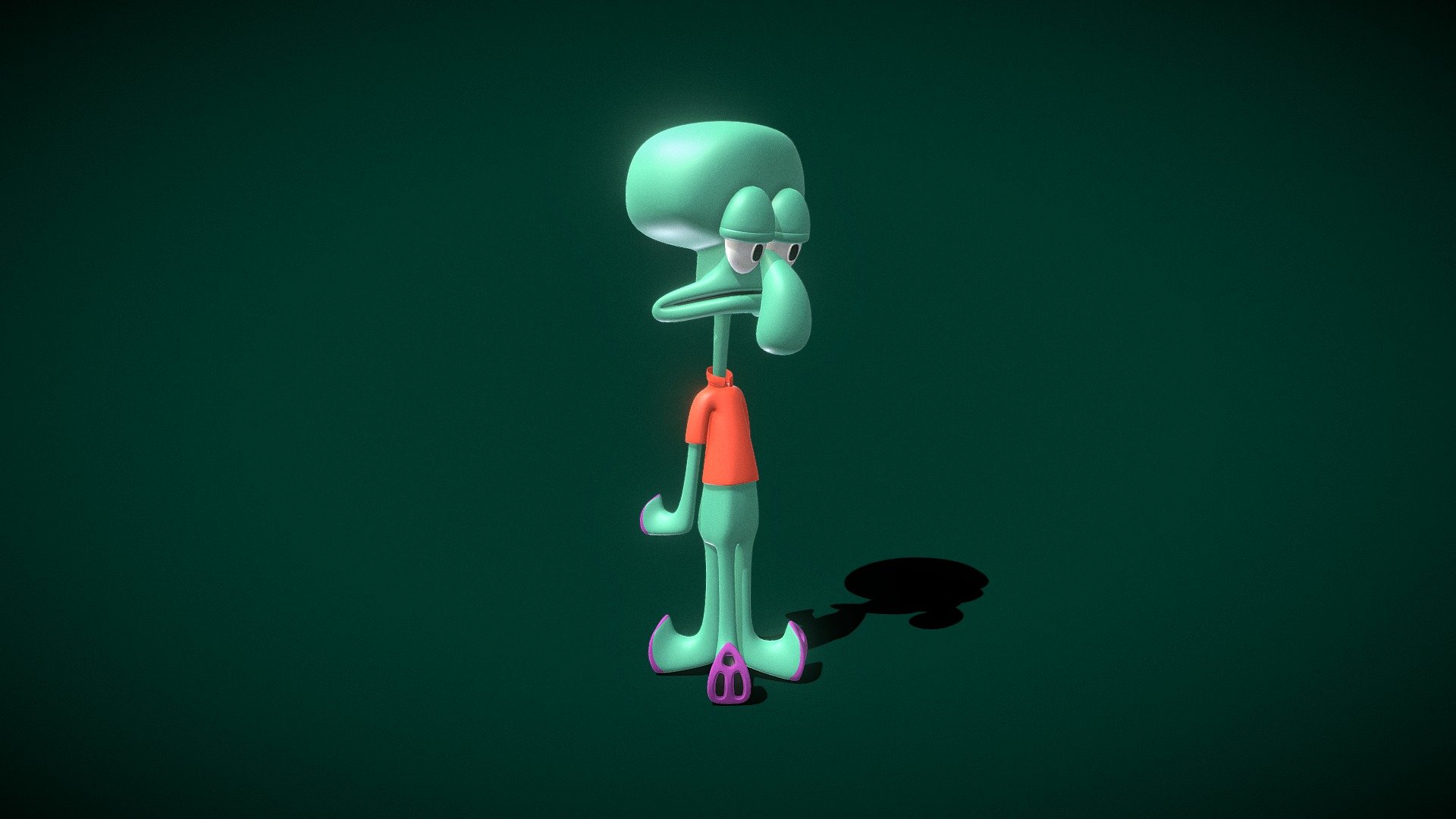 Squidward Frm Spongebob - by Sudiptkmr - Buy Royalty Free 3D model by ...