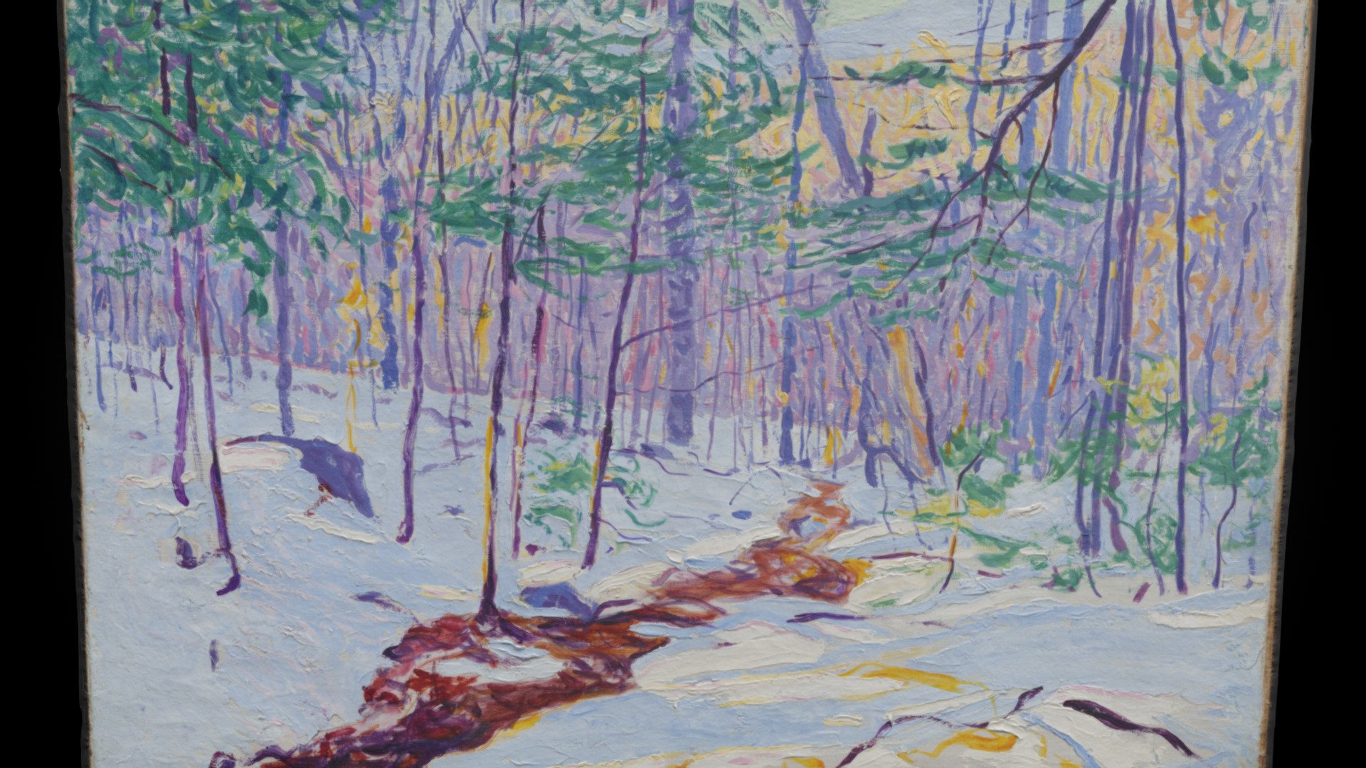 Low-poly E. Ambrose Webster’s ‘Brook in Winter’ - Download Free 3D ...