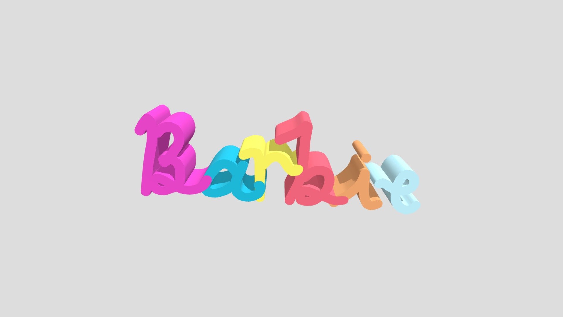 Barbie Sign Multicolor - Download Free 3D model by Darleneb [a0cceab ...