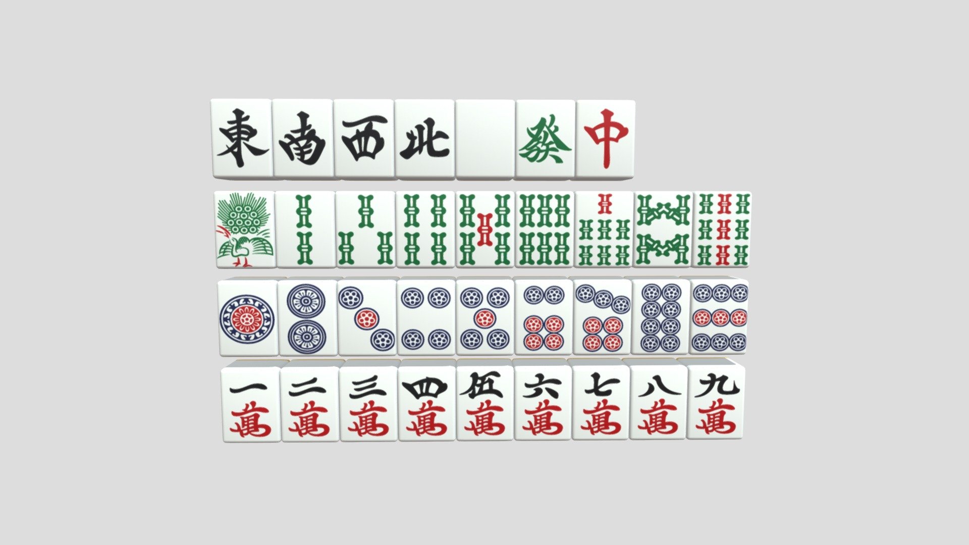 Mahjong - Download Free 3D model by tsutomu.saito [a0d118e] - Sketchfab