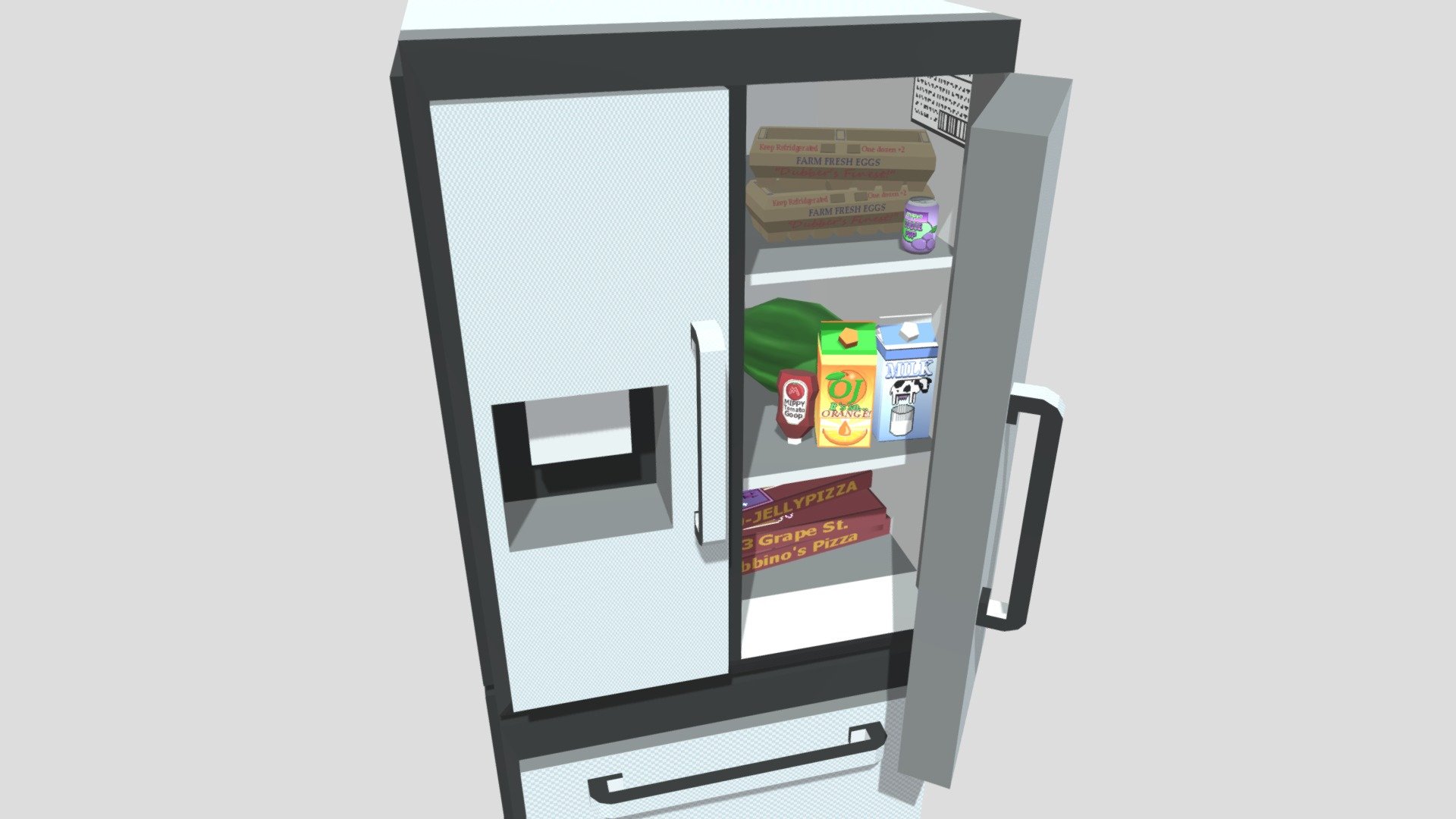 Open Fridge - Download Free 3D model by Travp333 [a0d1b90] - Sketchfab