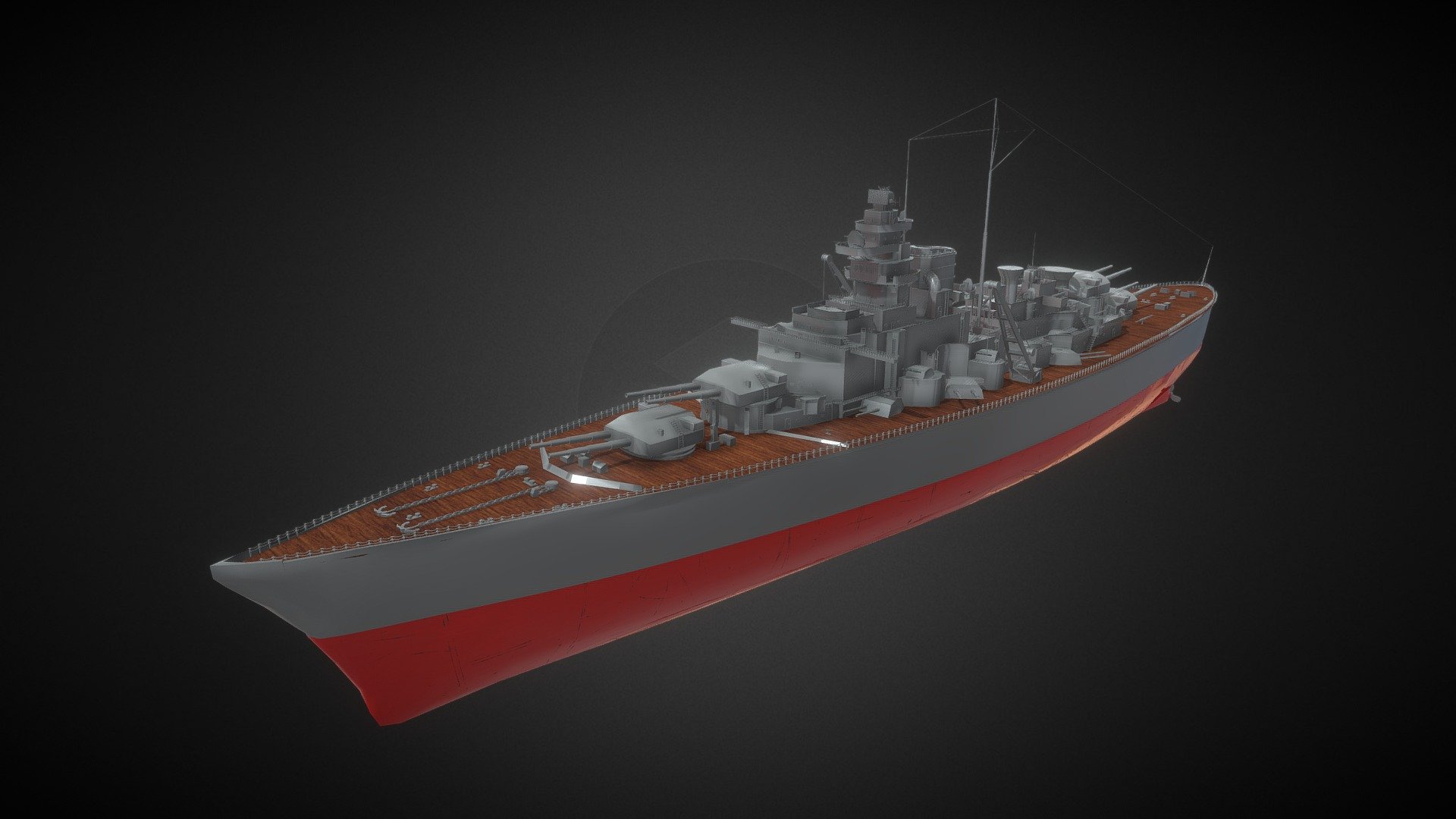 BISMARCK - 3D model by sergiosuarez2515 [a0d2017] - Sketchfab