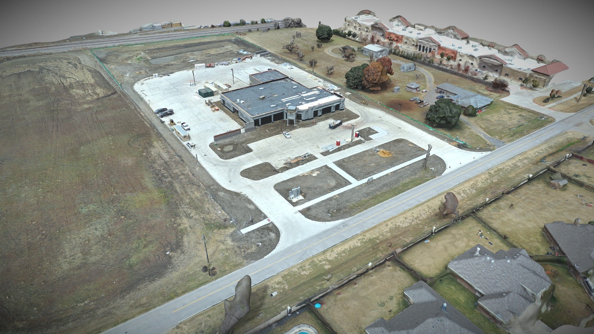 Construction Demo - US Post Office - 3D model by txDroneCo [a0d26b1 ...