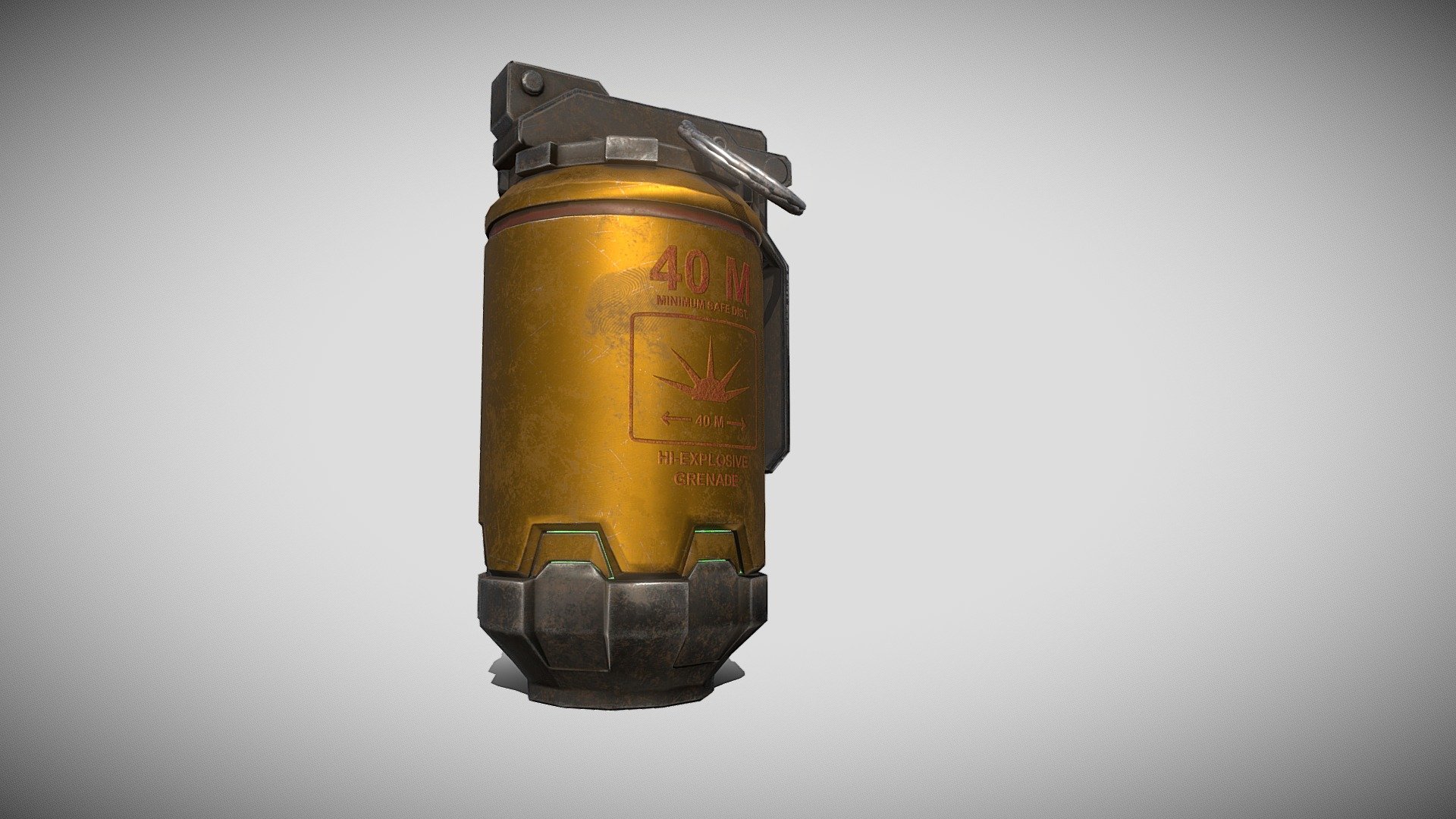 Grenade lowpoly model - 3D model by MasonBro [a0d4bf4] - Sketchfab