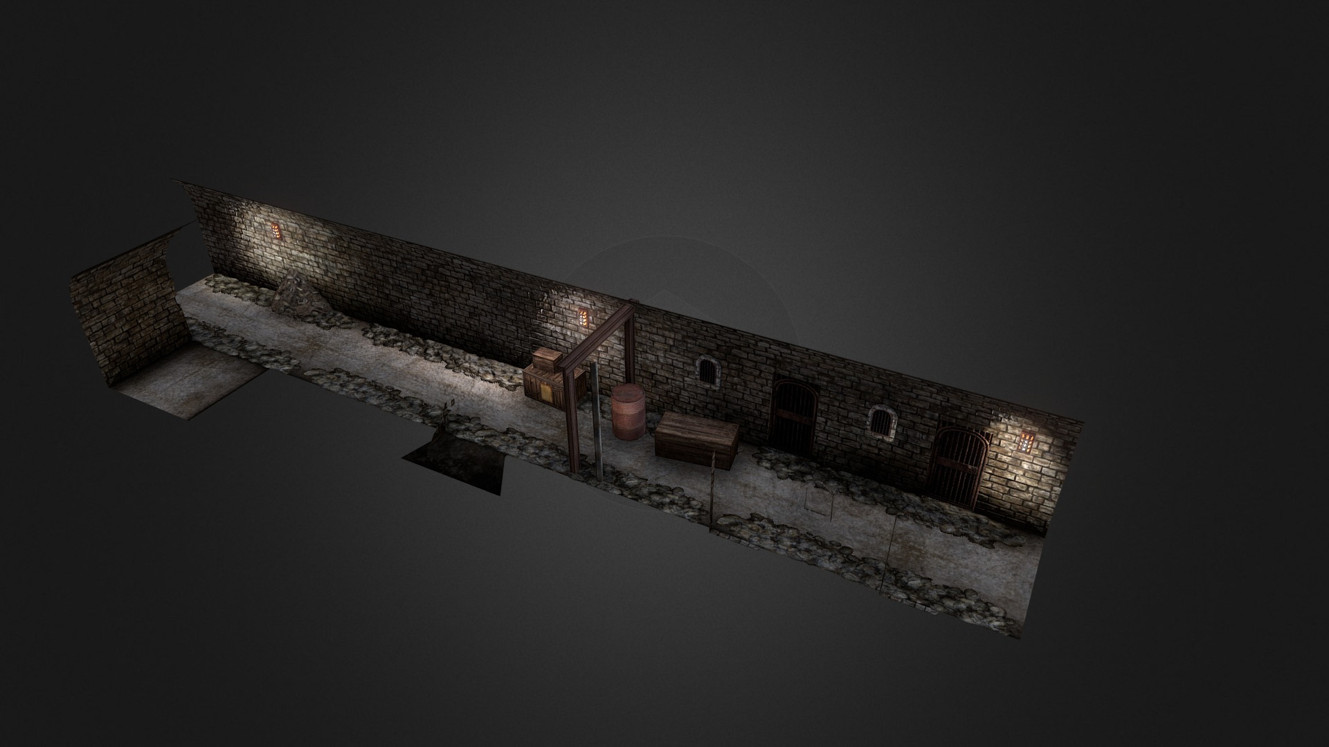 Dungeon Mobile interior - 3D model by kumabeer [a0dcd10] - Sketchfab