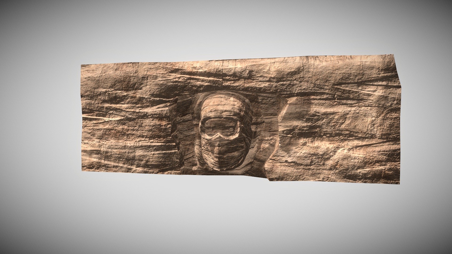 Face in Stone - 3D model by Alejandro Luis Ruata (@Alejandro.Ruata ...