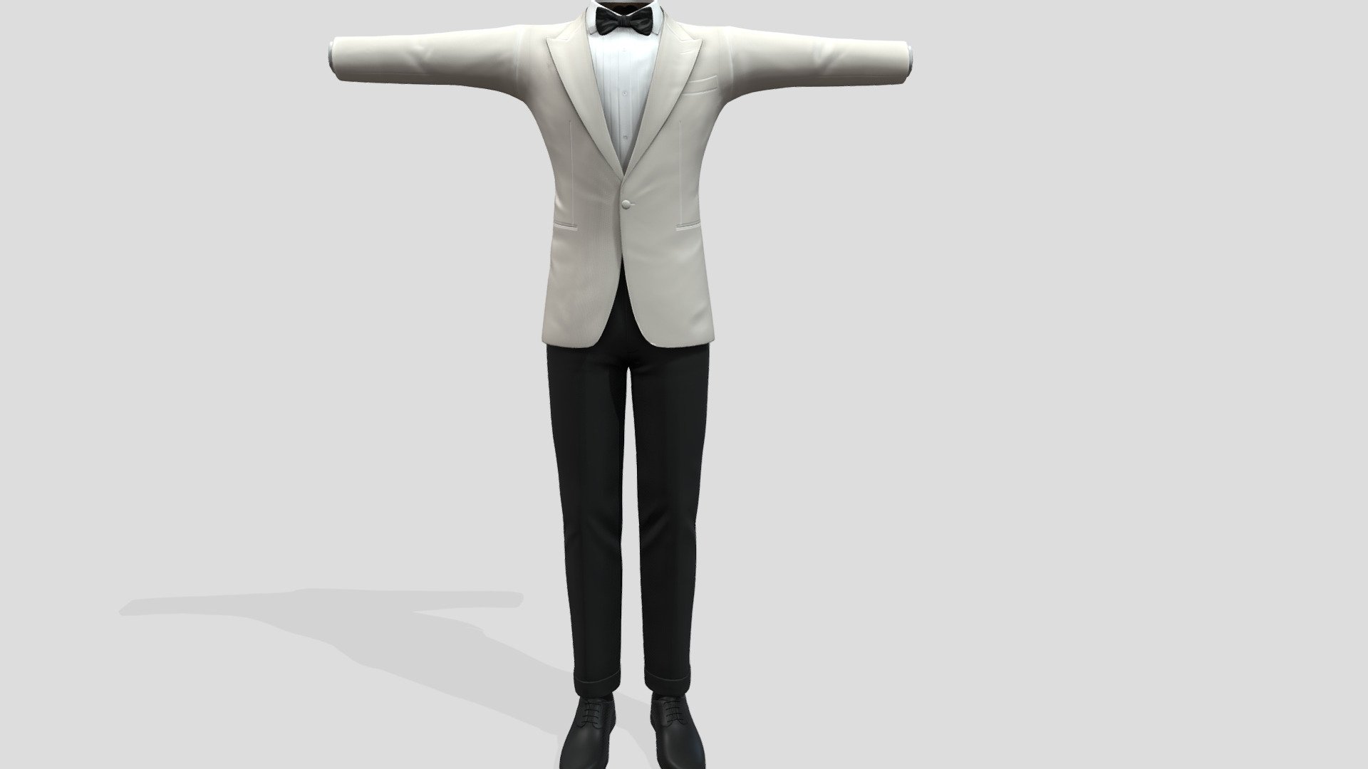 Men's White Jacket Tuxedo Suit - Buy Royalty Free 3D model by 3dia ...