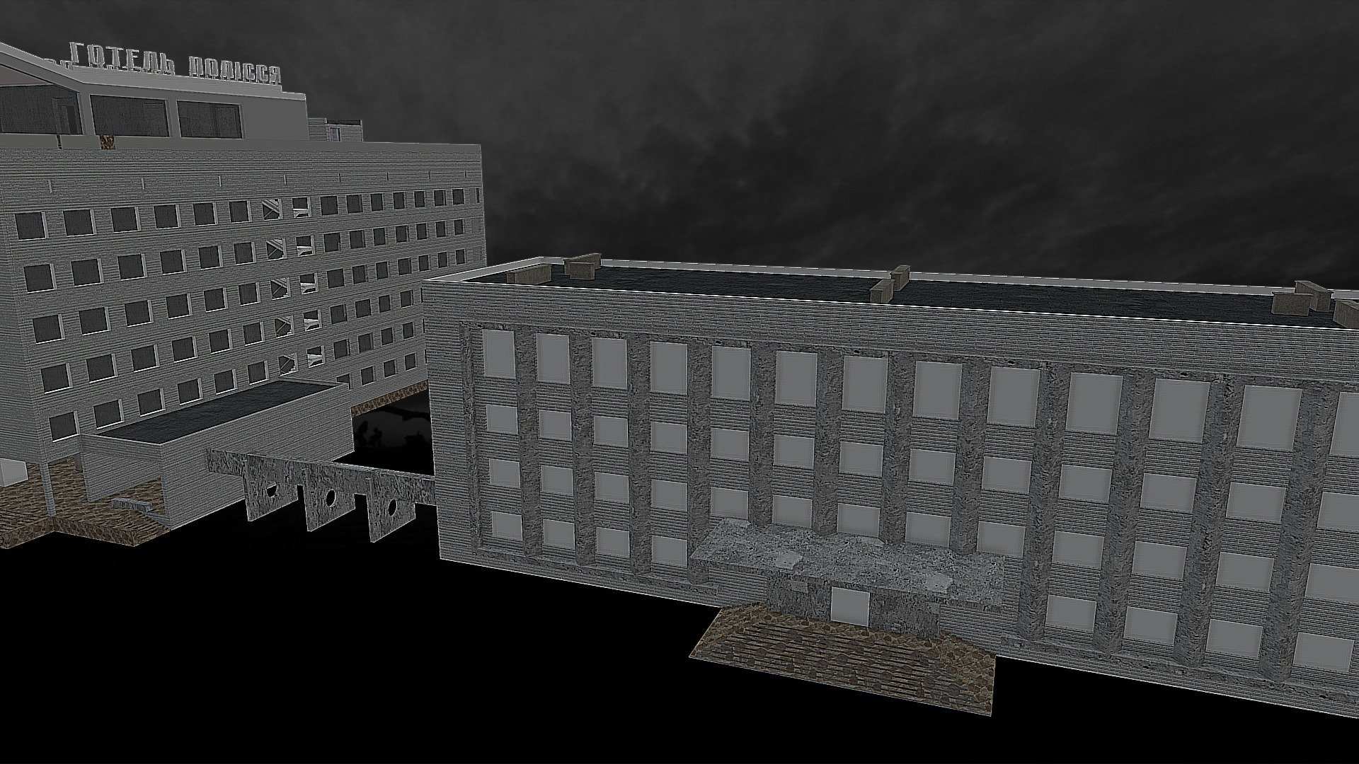 Work in progress: Hotel "Polessia", Pripyat. - 3D model by Valger ...