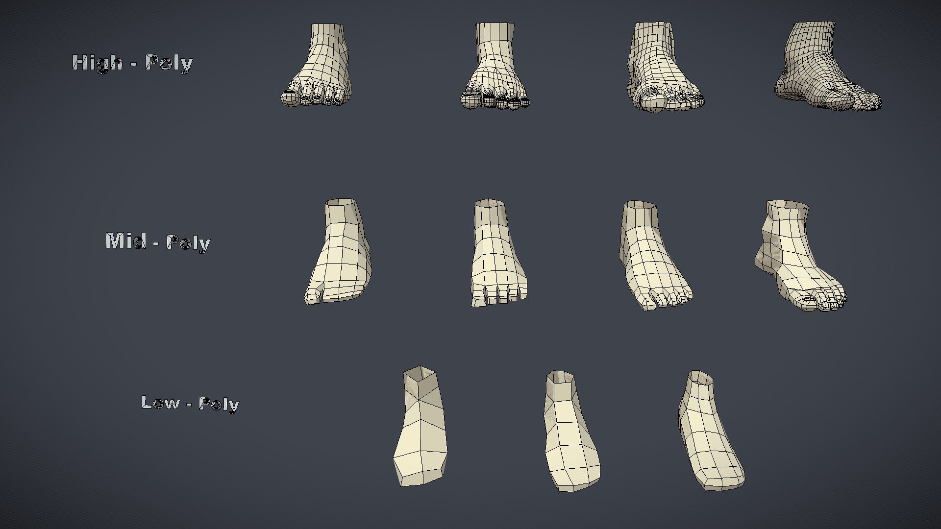 Base Mesh Pack - Foots - Buy Royalty Free 3D model by PolyOne Studio ...