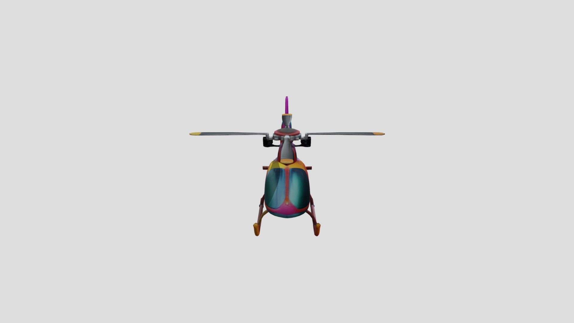 3D Helicopter GLB, Styled, Ready to use - Download Free 3D model by ...