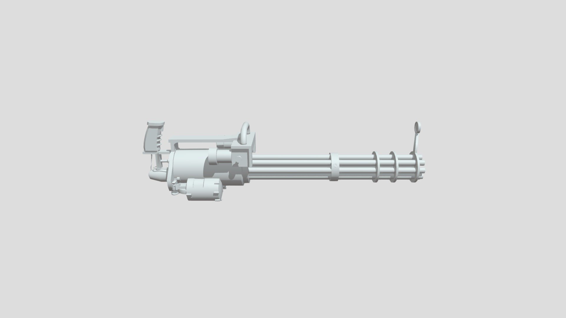 Minigun (Untextured) - 3D model by Adam Nunn (@nunny117) [a0e8b36 ...
