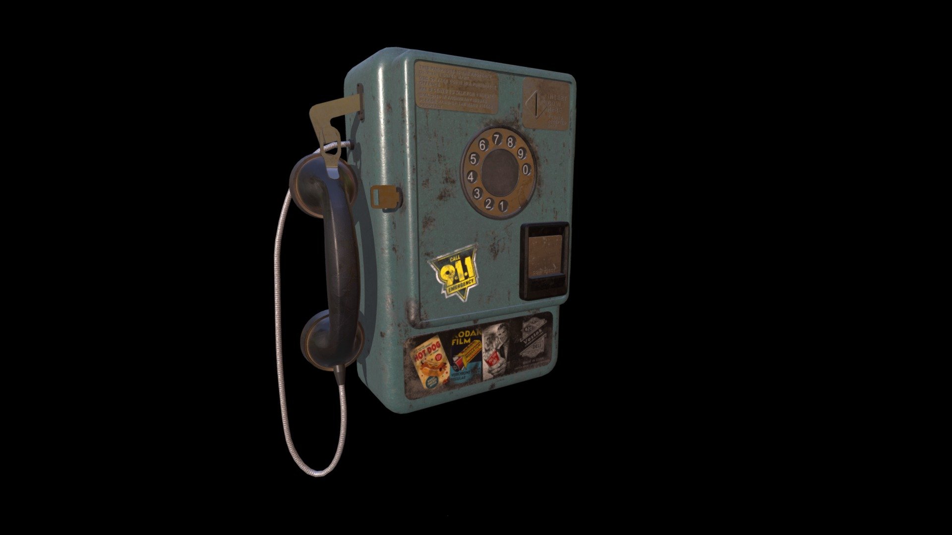 Soviet-Era Rotary Dial Payphone - 3D model by 3dniator [a0ecb8d ...