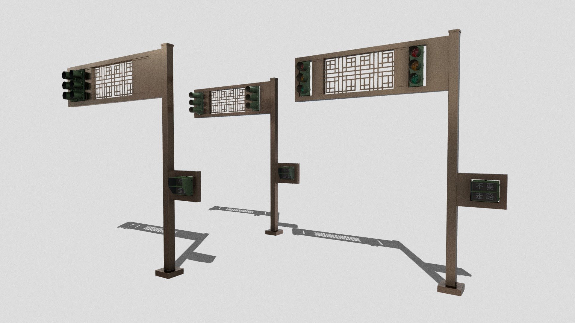 Vintage 1970's Suzhou Chinese Traffic Signals - Download Free 3D model ...