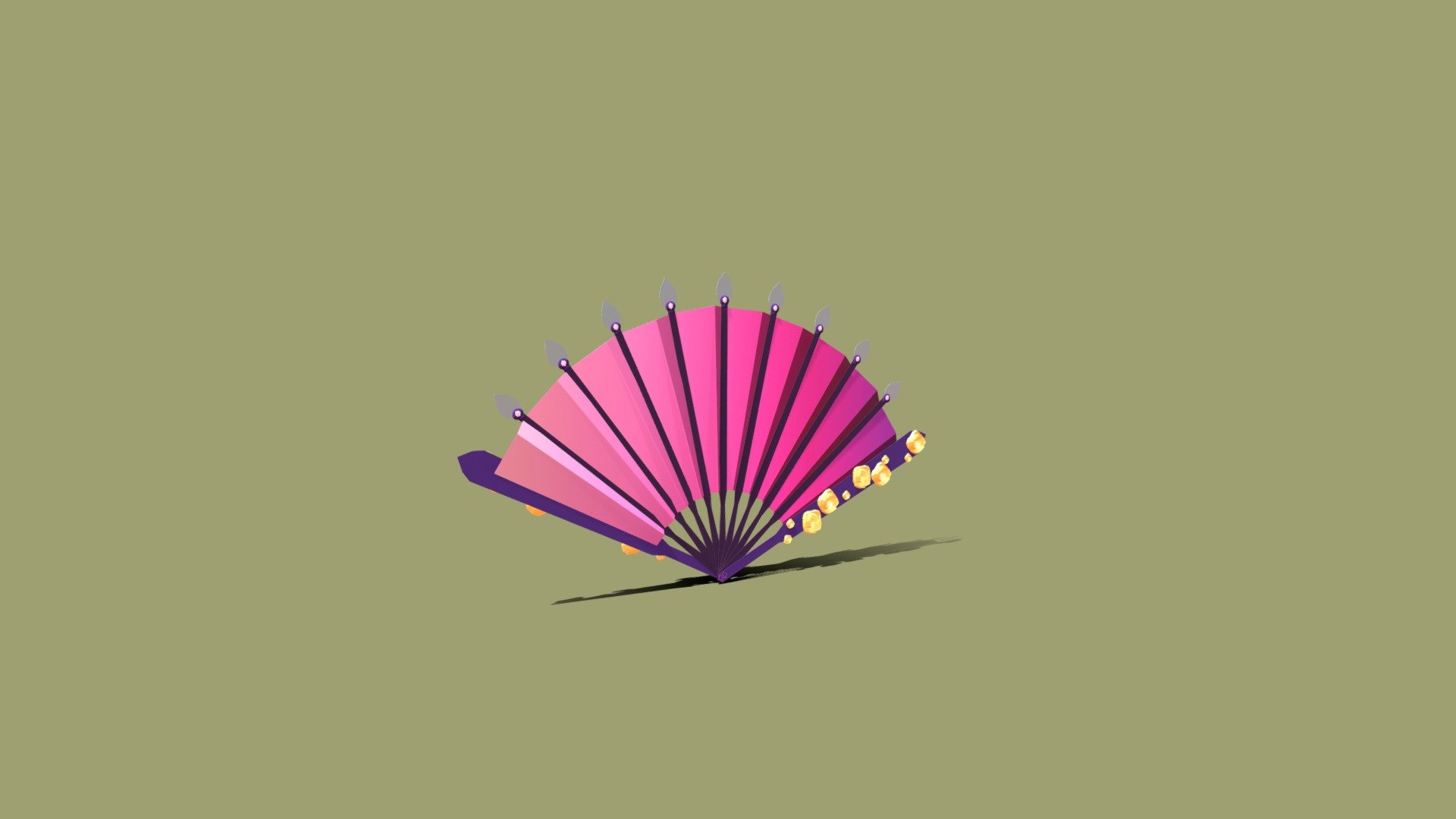 Folding fan - Download Free 3D model by staceyneko0415 [a0ece78 ...