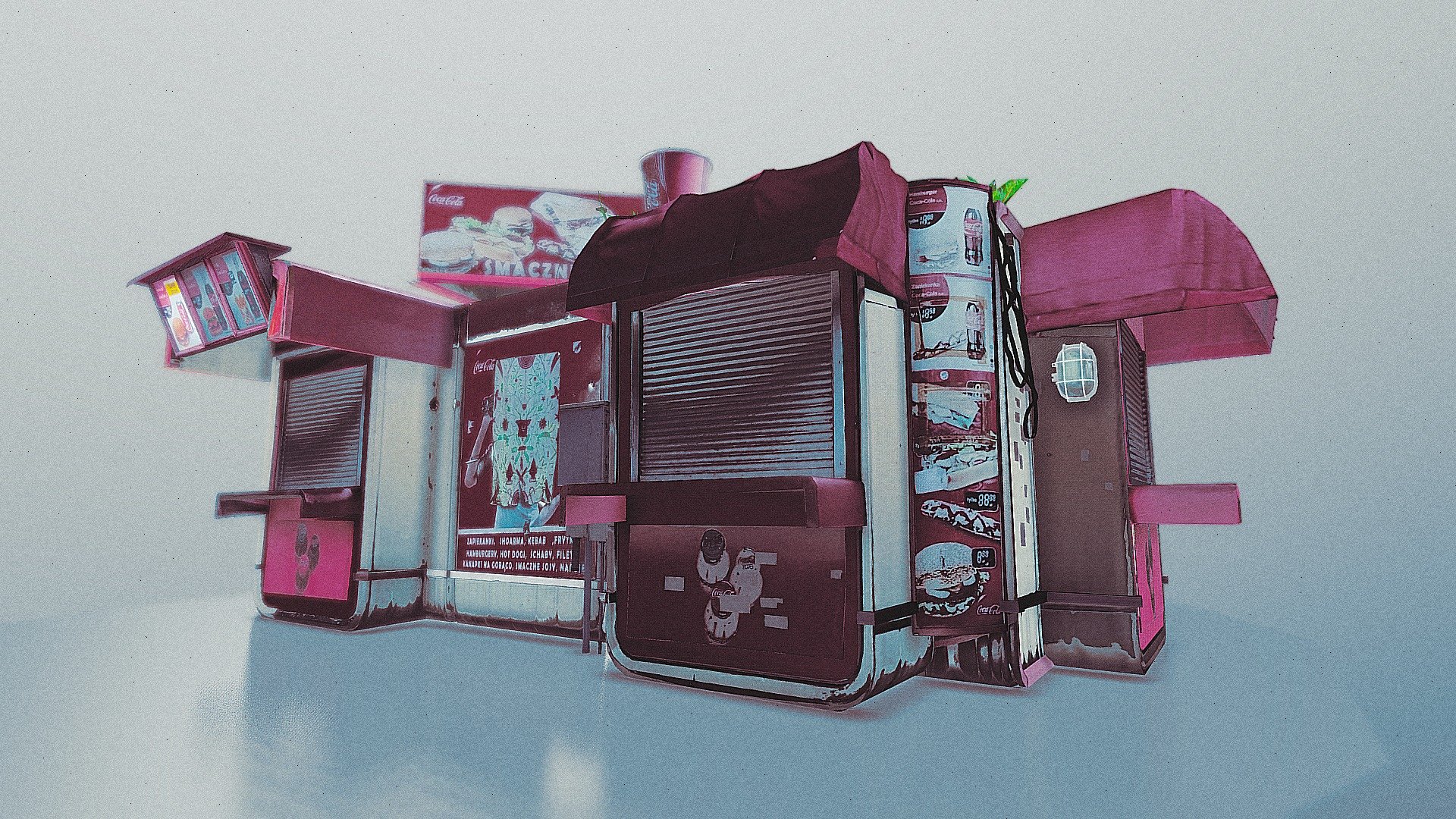 90s fast-food stand, Łódź, Poland - Download Free 3D model by ...