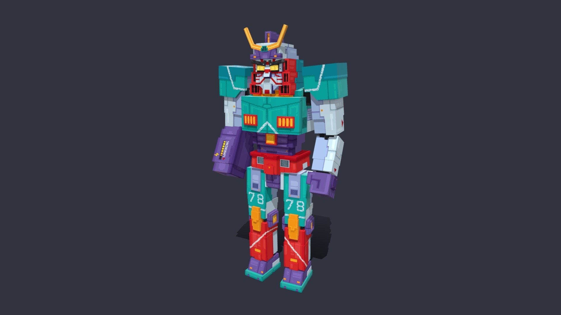 Giant Gundam - 3D model by nin (@voxelly_ninja) [a0eeba5] - Sketchfab