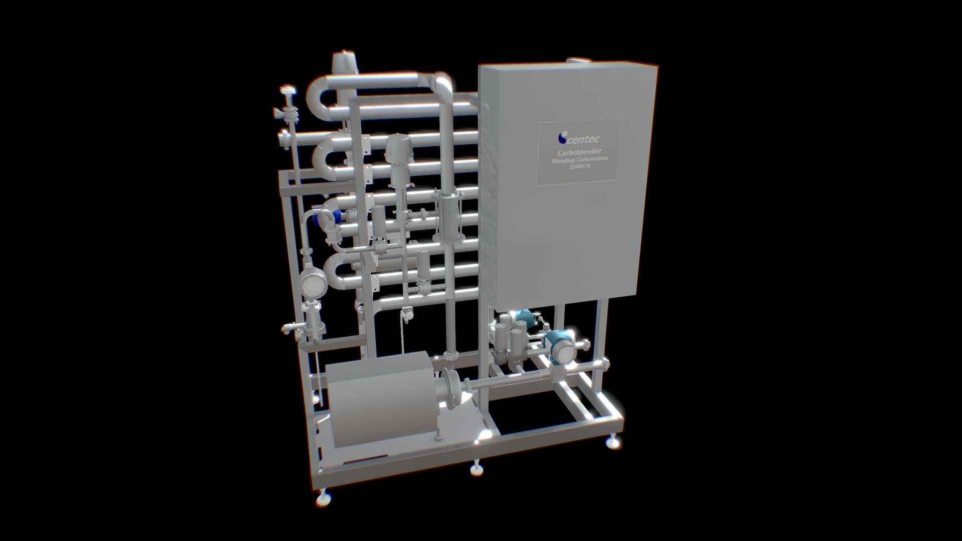 Carbonation and water blending system - 3D model by FuseTrick [a0ef19b ...