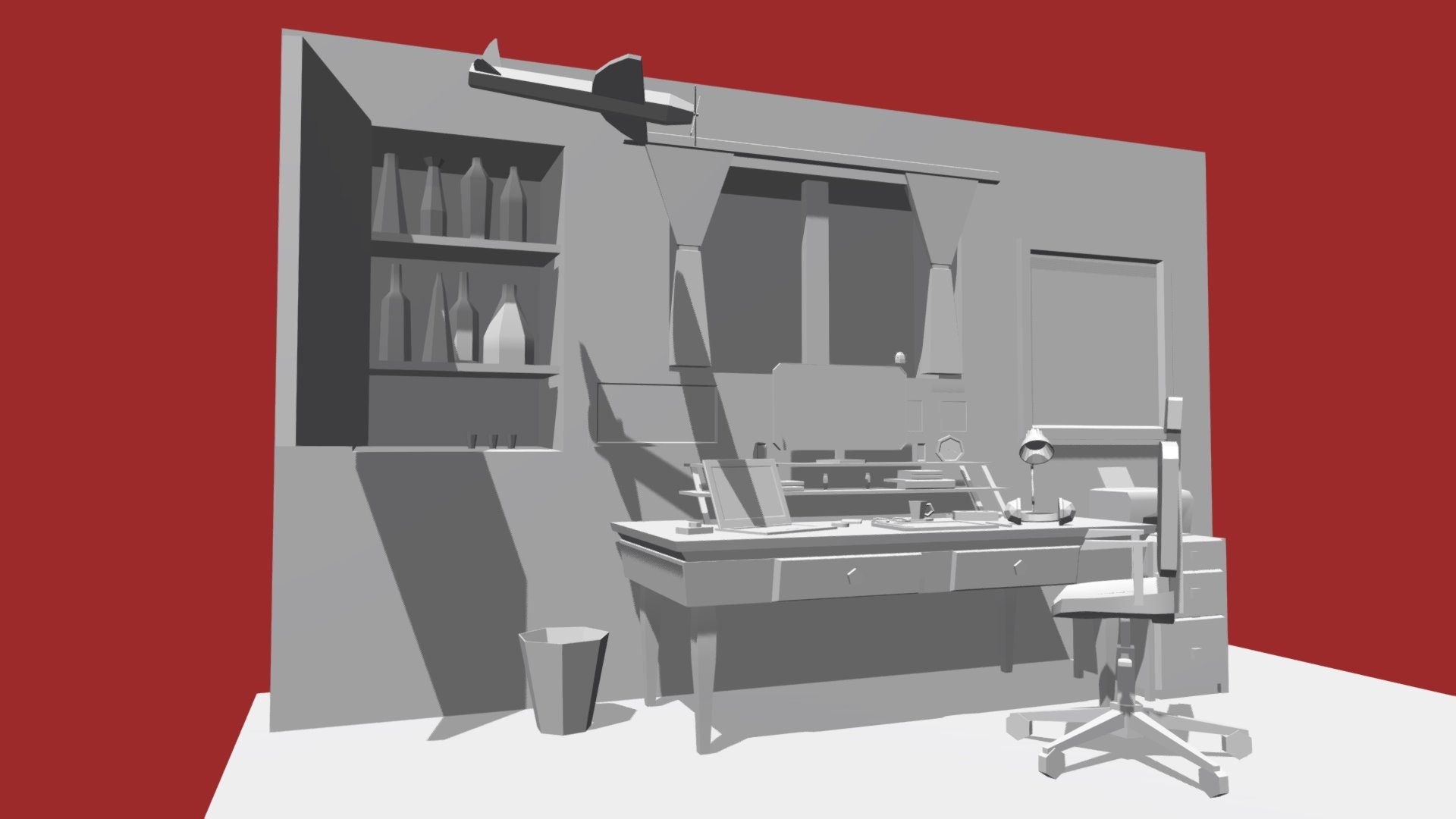 Artist Desk - 3D model by SilvaFox [a0f11b6] - Sketchfab