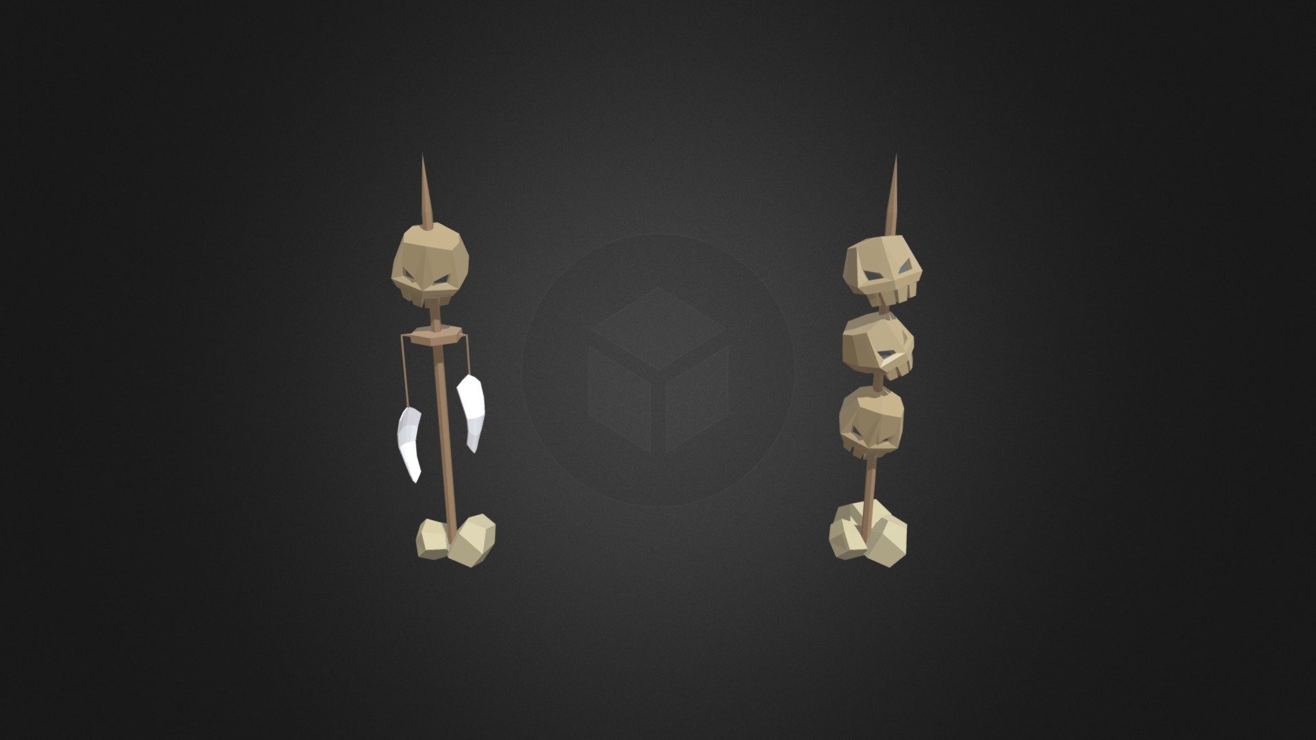 Skull Spear (2) (Lowpoly) - 3D model by Lancaster Modelagem 3D ...