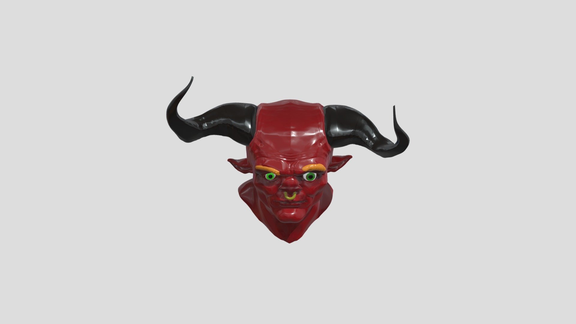 The two-horned devil - 3D model by Jawad smain (@km3mnmdxj) [a0f3f53 ...