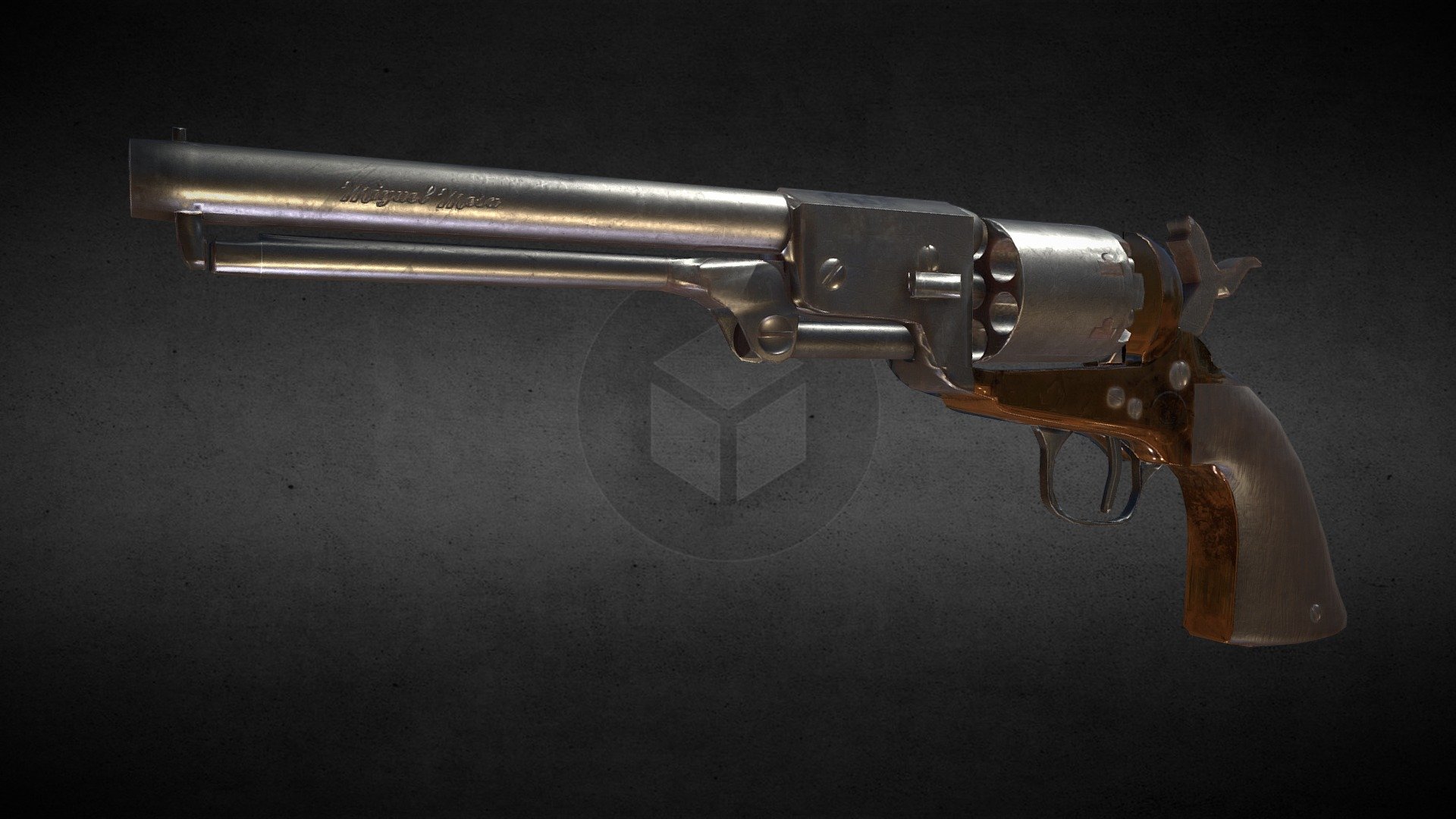 Antique Revolver - 3D model by Miguel Mesa (@Msmesa) [a0f89a2] - Sketchfab