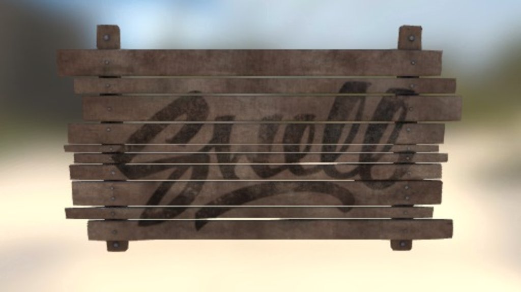 Wooden Sign - 3D model by davhamk [a0fa590] - Sketchfab