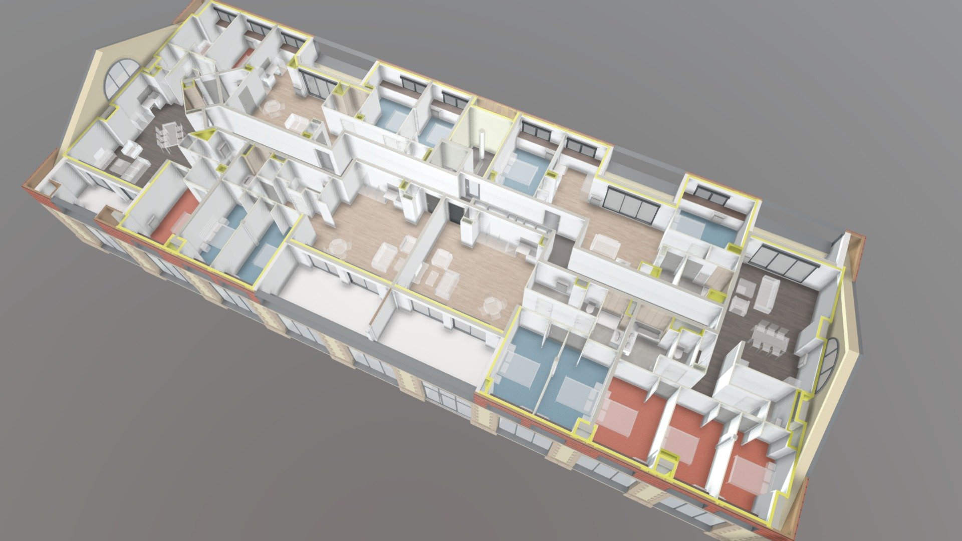 Ilot B054 - DÔMA R+1 - 3D model by Agence Thierry Girault Architecte ...