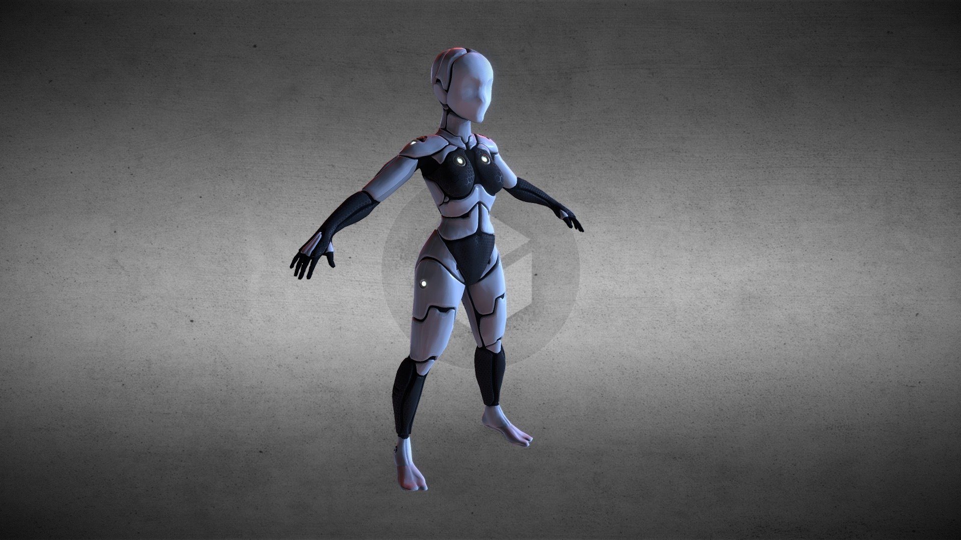 Female Bot (Rigged) - 3D model by Hentoony (@Paolofix21) [a0fb669 ...