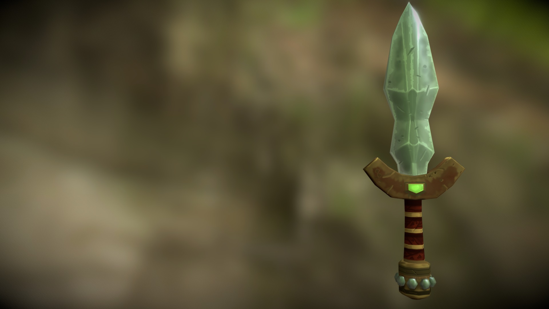 Hand-painted Low-poly dagger - 3D model by Bram Delaey (@bram.delaey ...