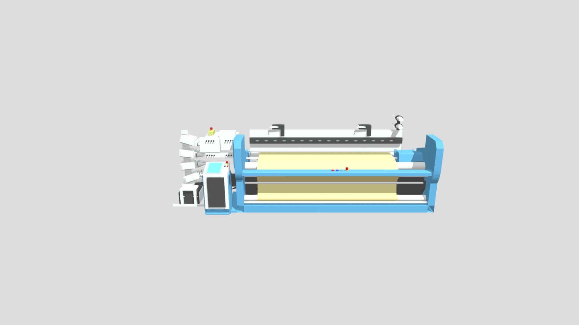 Textile Weaving machine - 3D model by Factory Machine (@mbreas1 ...