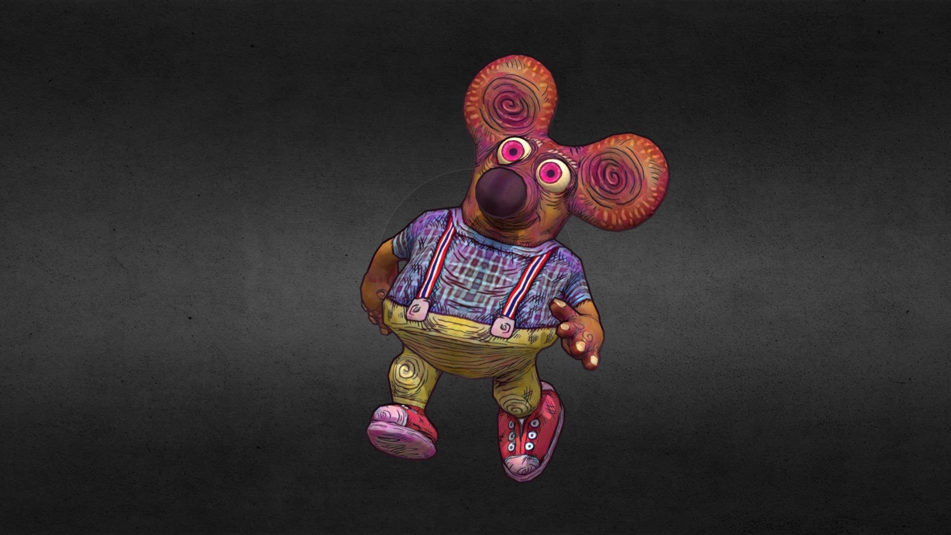 Cartoon mouse run (low-poly, game-ready) - Buy Royalty Free 3D model by ...