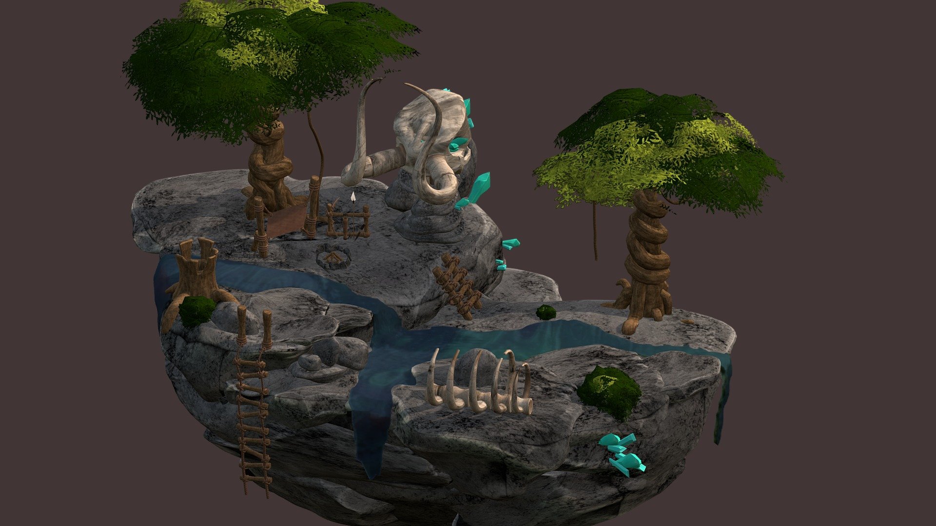 Floating Island - 3D model by jonny.wyl [a105dd4] - Sketchfab