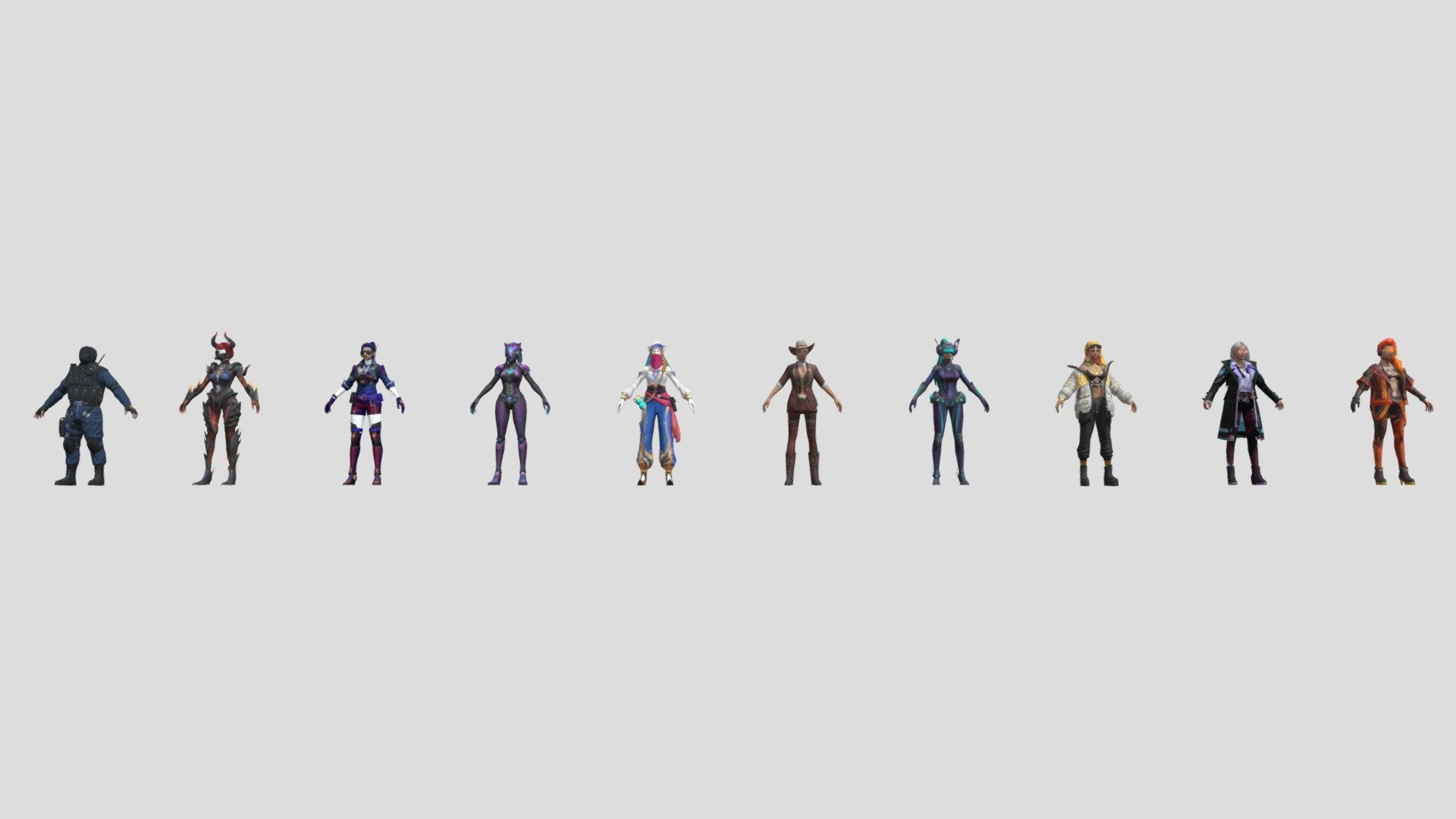 Free Fire 10 Characters Pt.1 - Download Free 3D model by ALONEimation ...