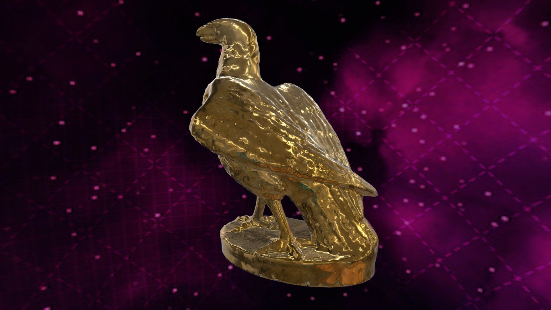 Golden Eagle Standing OBJ Low Poly FREE - Download Free 3D model by ...