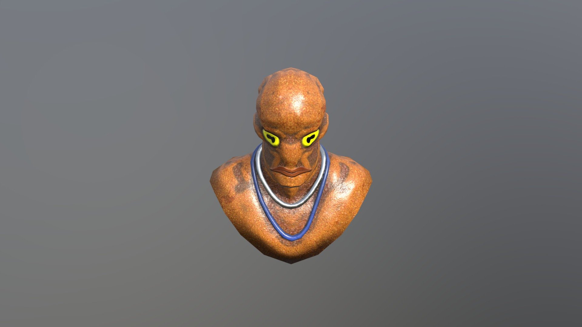 Amphibious Creature Bust - Download Free 3D model by JamesP (@jamespel ...