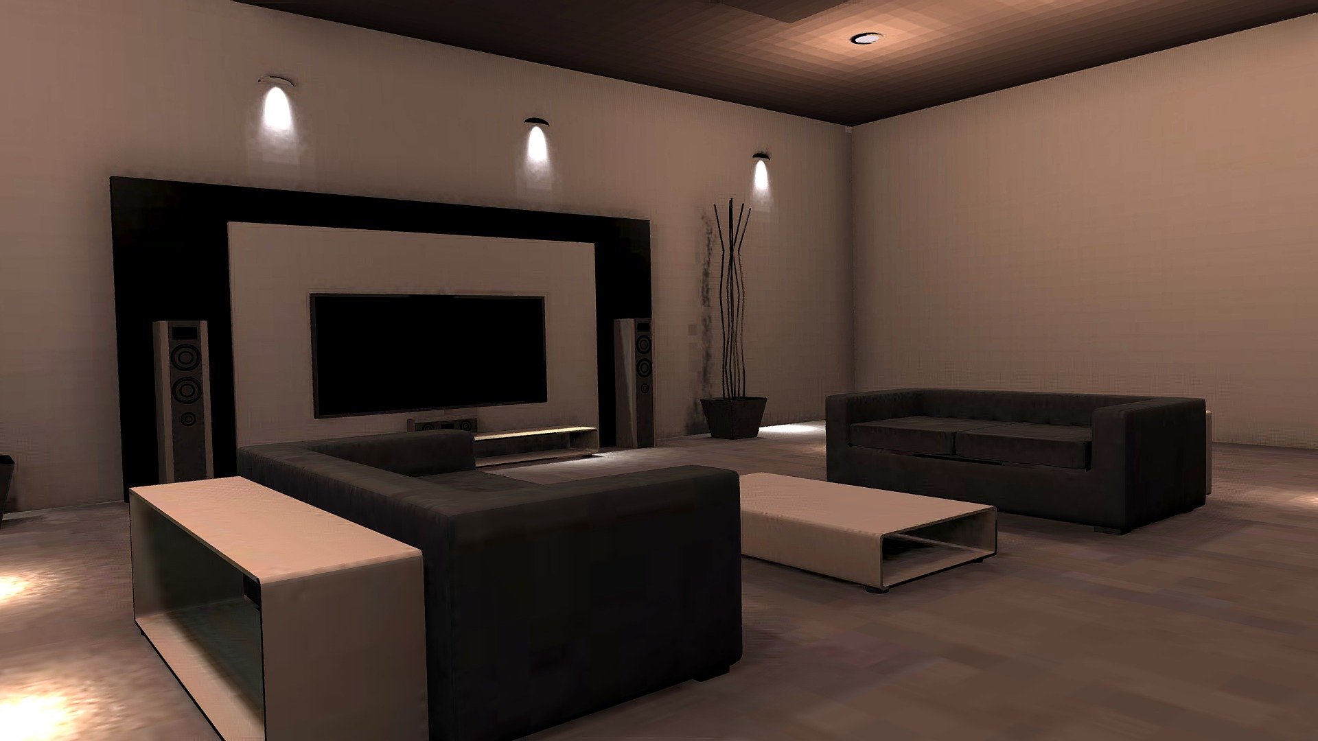 Living-room - 3D model by yamileth096 [a11e615] - Sketchfab